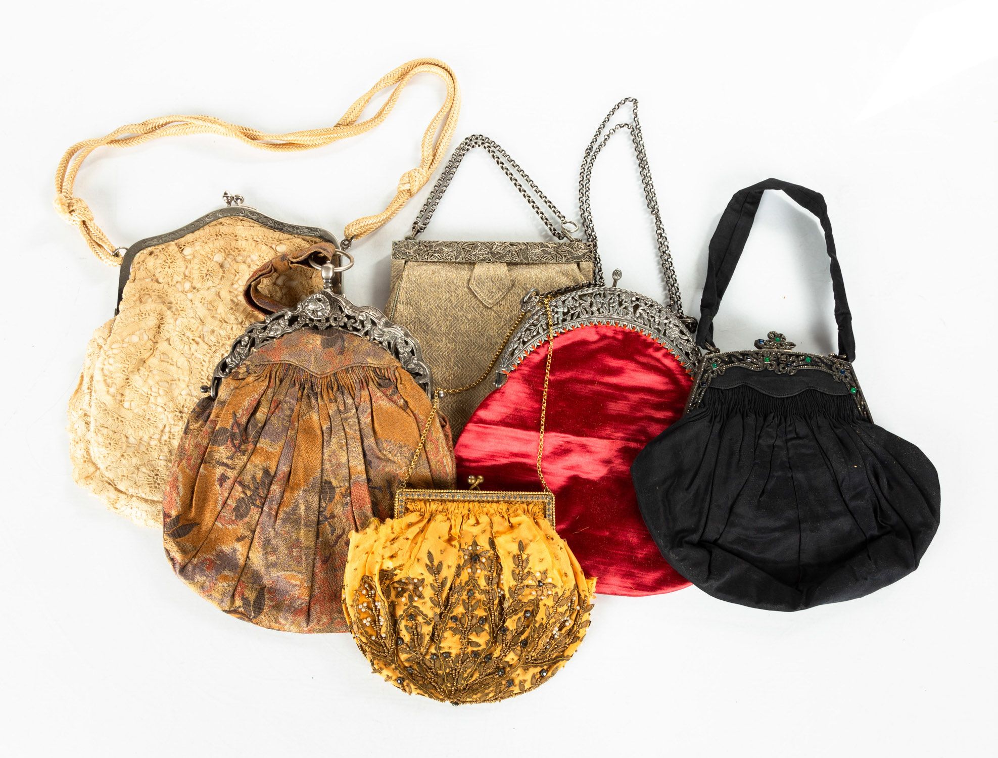 Six Antique Ladies' Evening Bags | Cottone Auctions