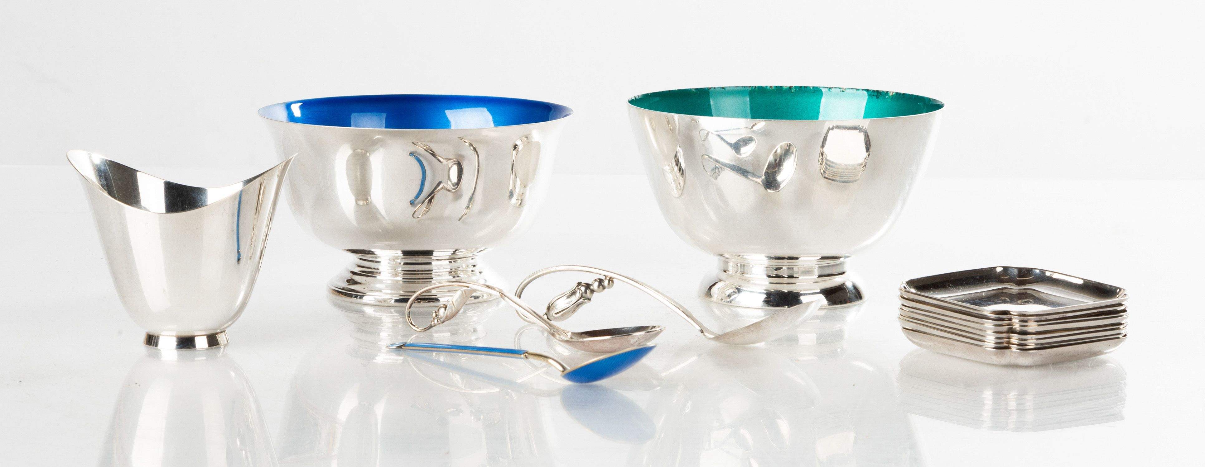 Group of 20th Century Sterling Silver, Tiffany & Co.,Georg Jensen ...