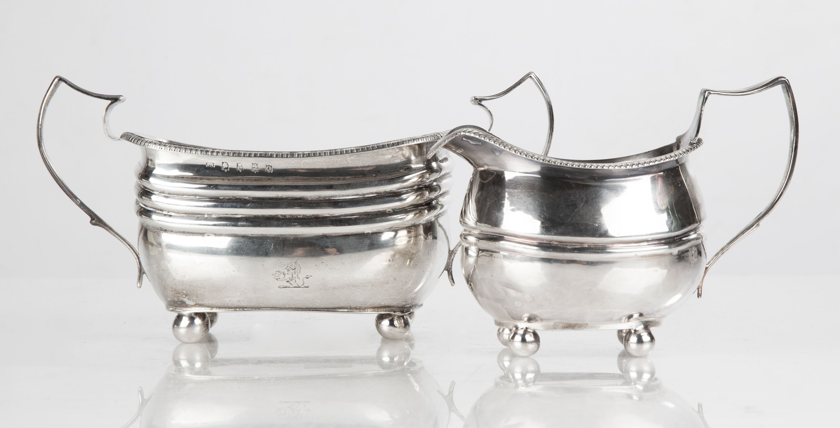 19th Century English Sterling Silver Cream and Sugar | Cottone Auctions