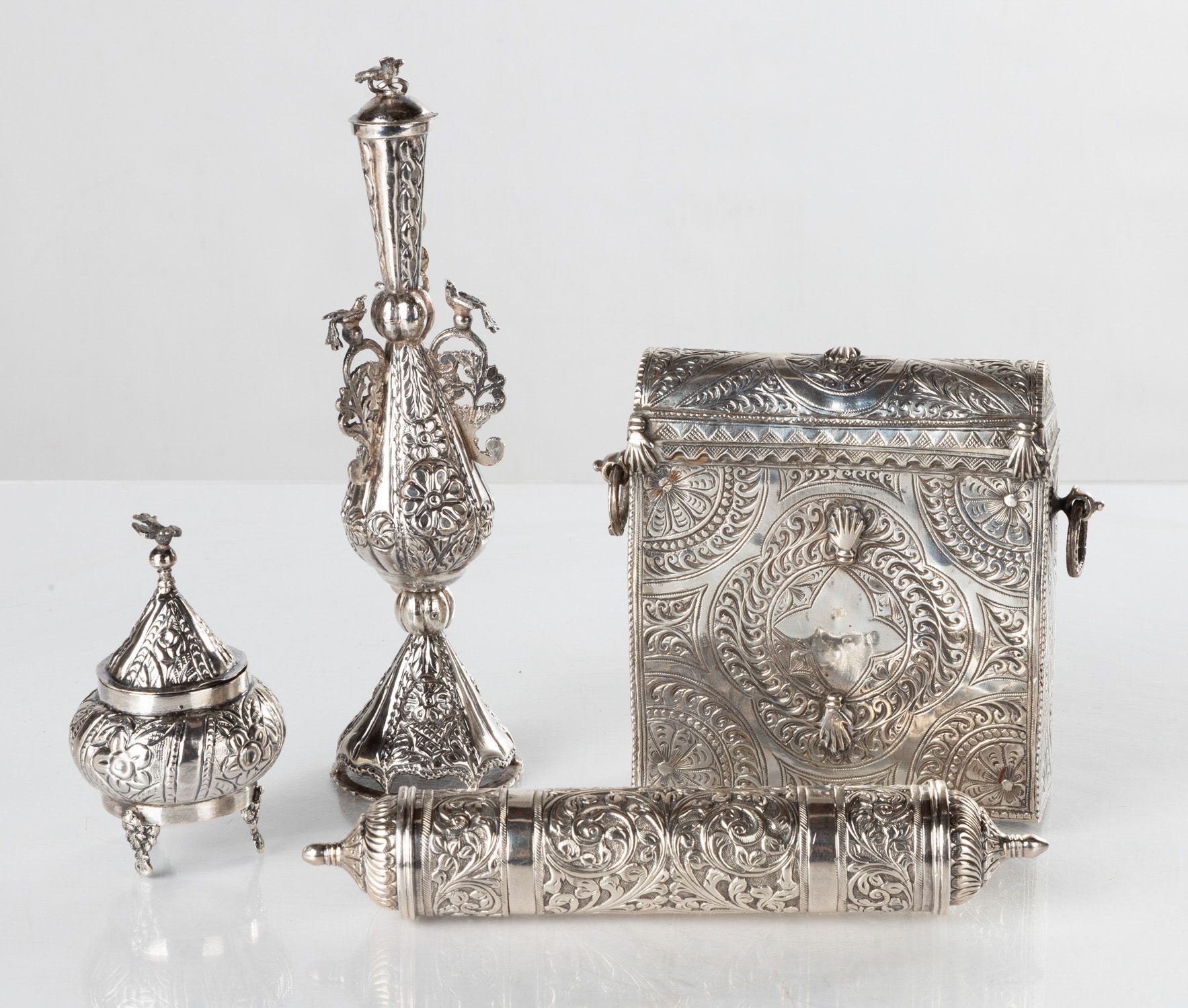 Four Pieces Judaica Silver | Cottone Auctions