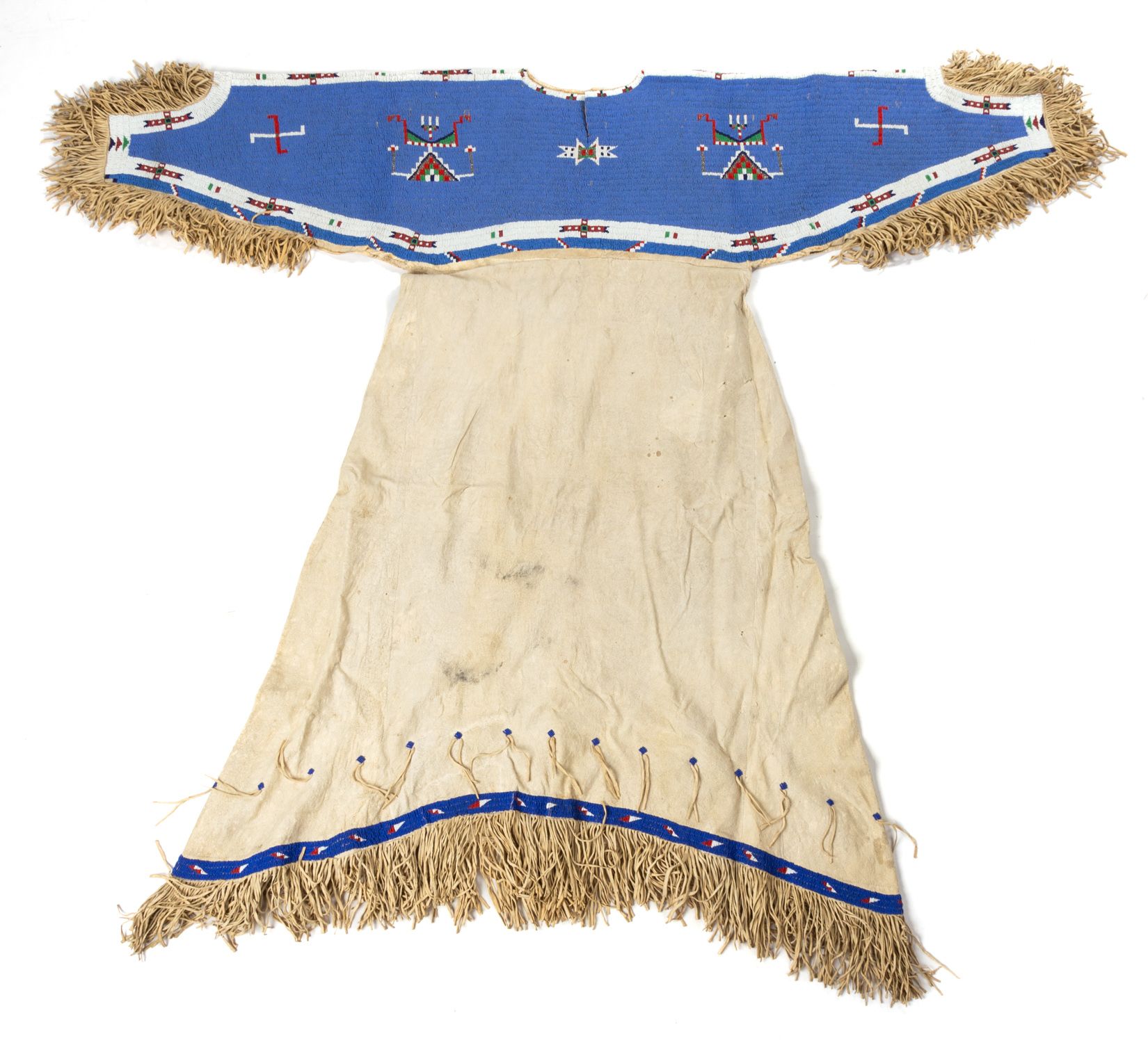 Cheyenne Woman's Dress with Whirling Log Motif | Cottone Auctions