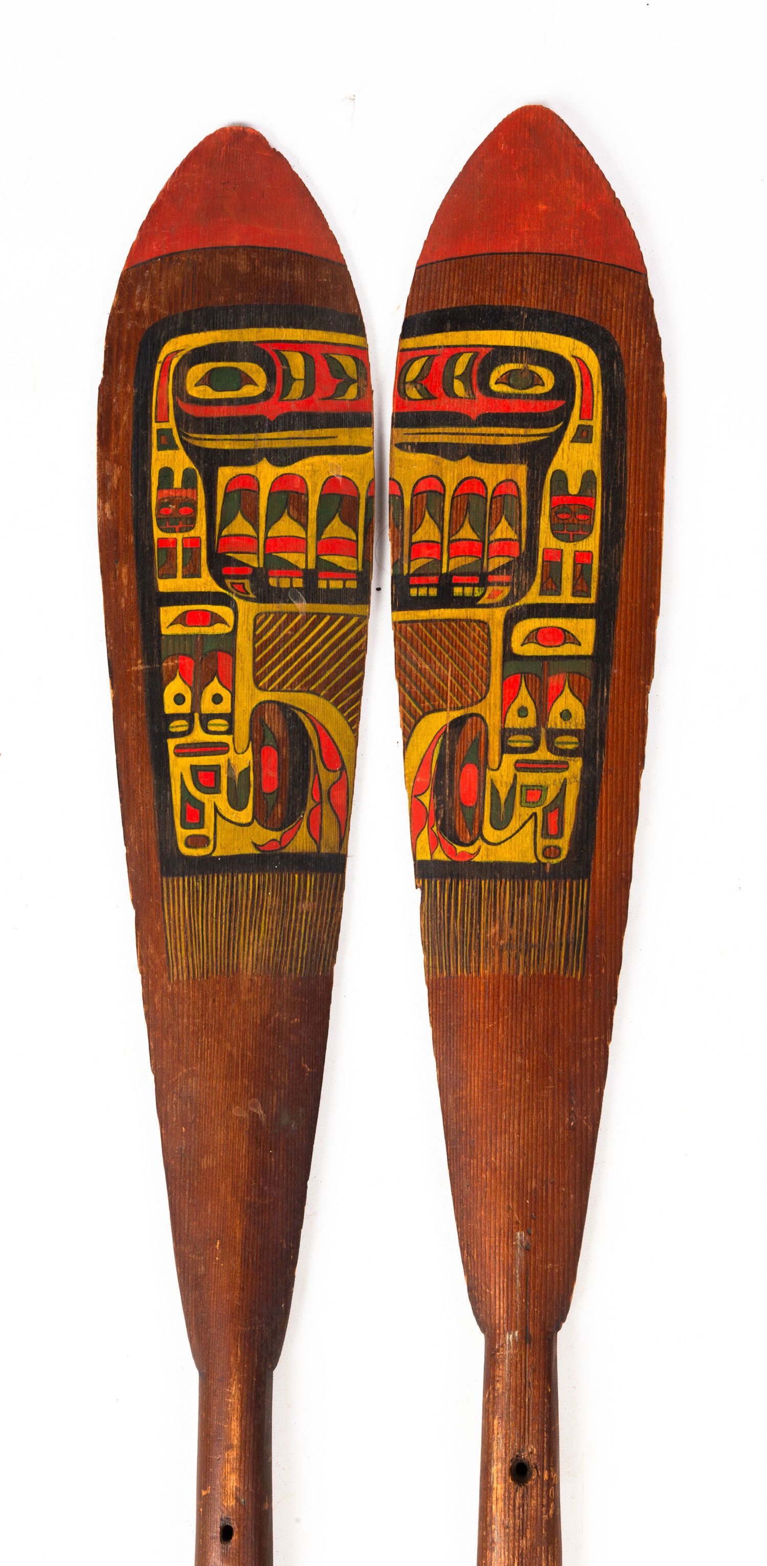 Pair of Tlingit or Haida Northwest Coast Dance Paddles | Cottone Auctions