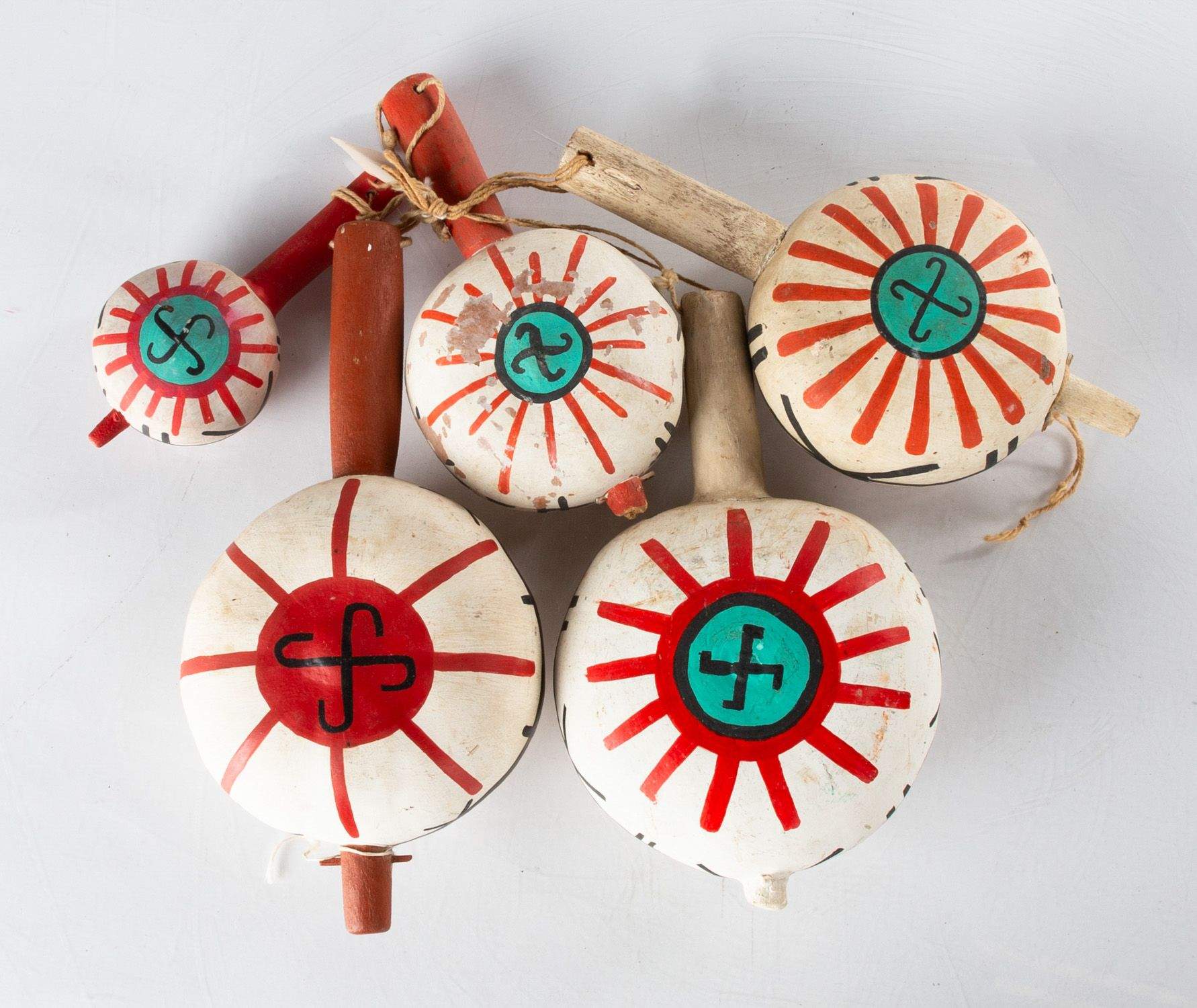 Group of Five Hopi Gourd Rattles | Cottone Auctions