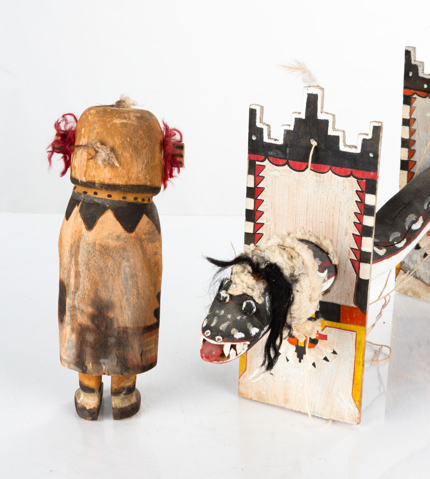 Hopi Kachina & Zuni Kolowisi Water Serpent Puppet | Cottone Auctions