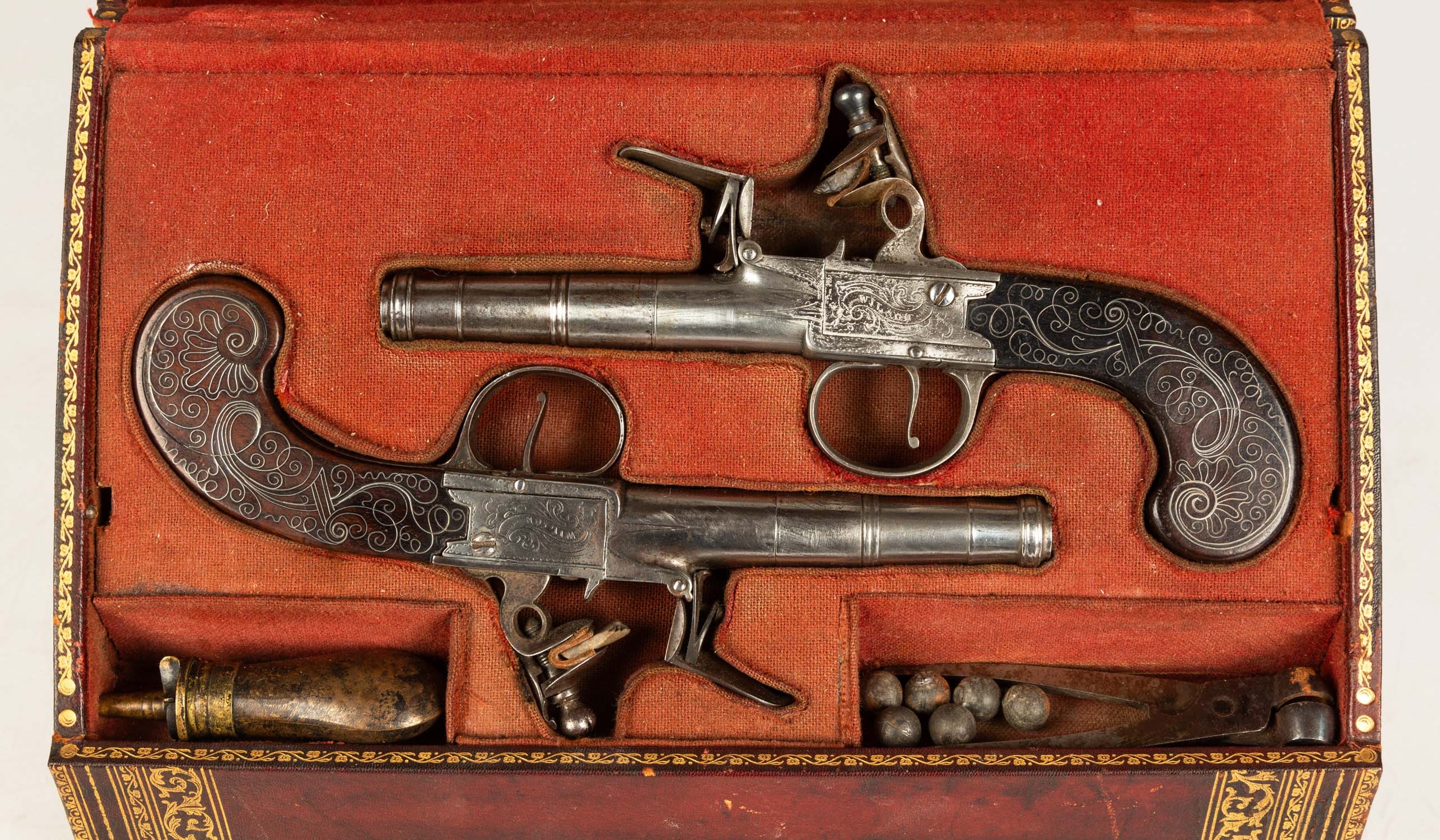 Richard Wilson, Cased Traveling Pistols | Cottone Auctions
