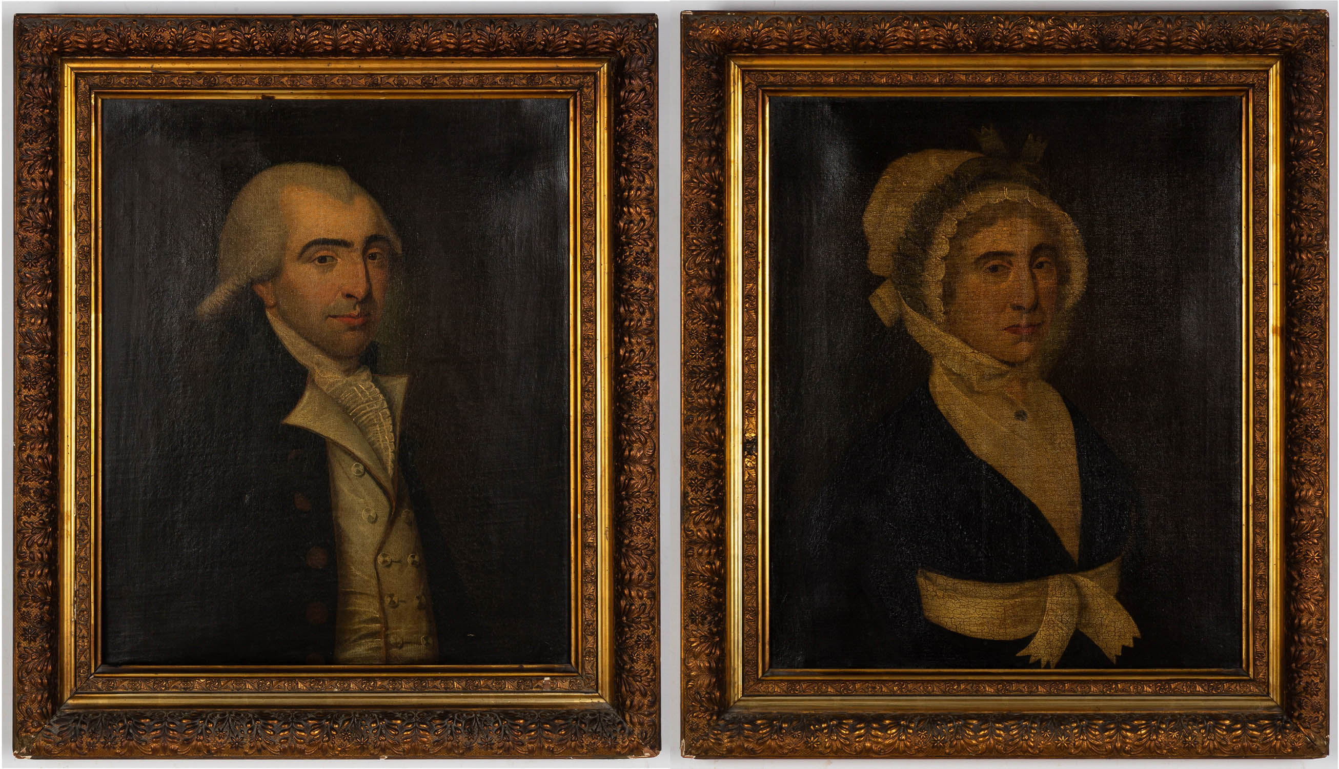 Early American Republic Couple Portraits, Attributed to Ralph Earl ...