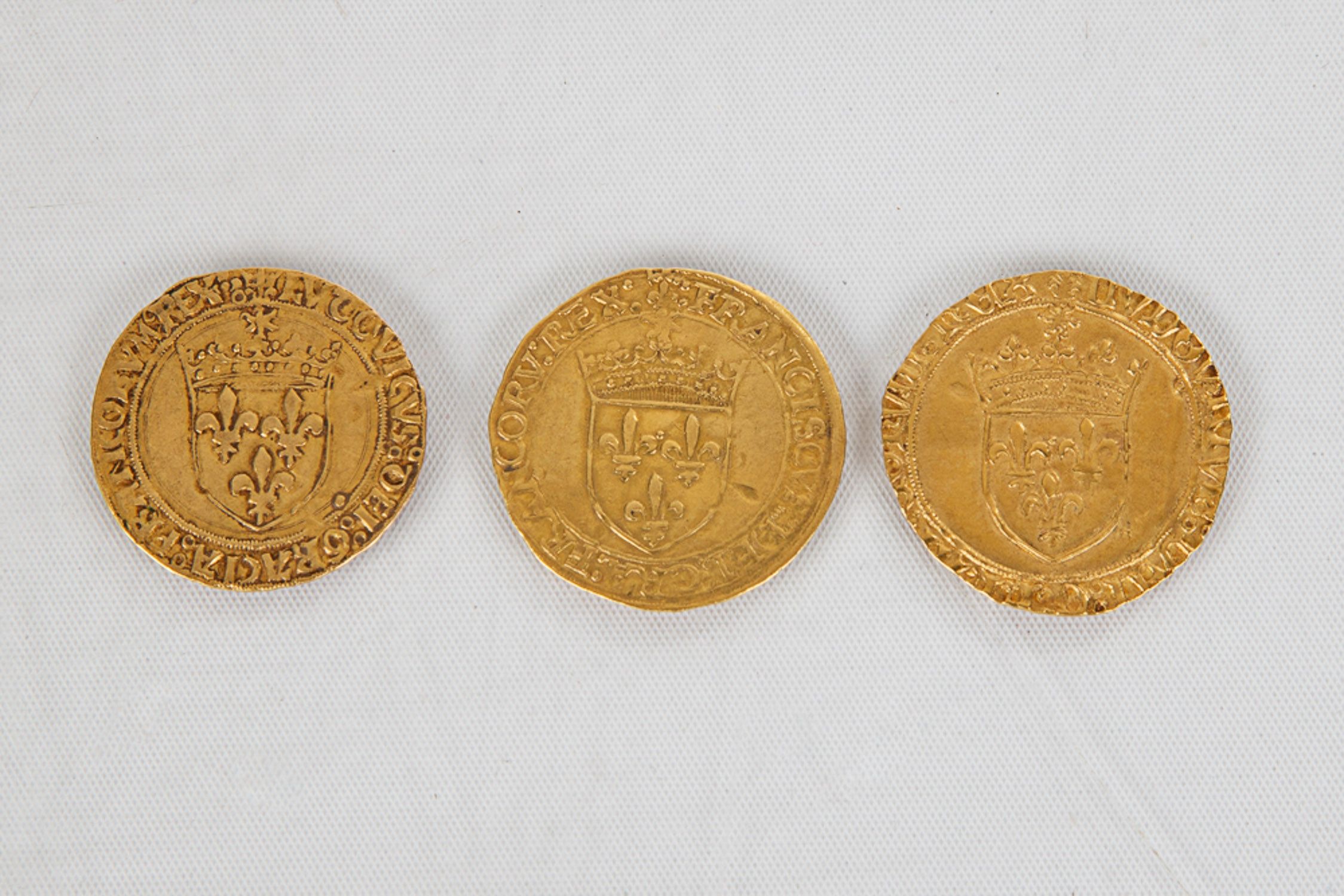 Three French 15th/16th Century Ecu Gold Coins | Cottone Auctions