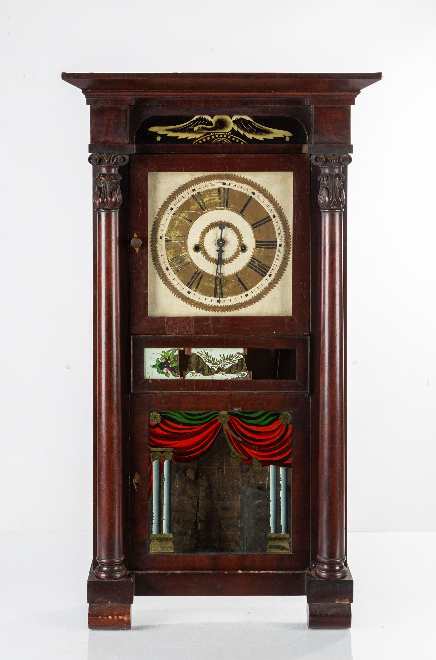 Marshall & Adams Empire Column and Cornice Shelf Clock | Cottone Auctions