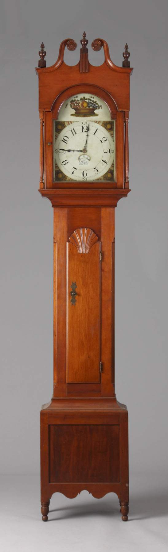 PA Country Sheraton Cherry Tall Case | Cottone Auctions