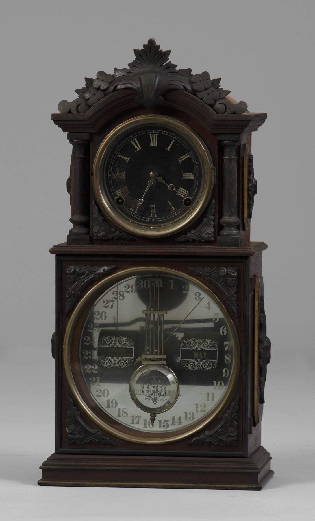 Ithaca 3 1/2" Parlor Calendar Clock | Cottone Auctions