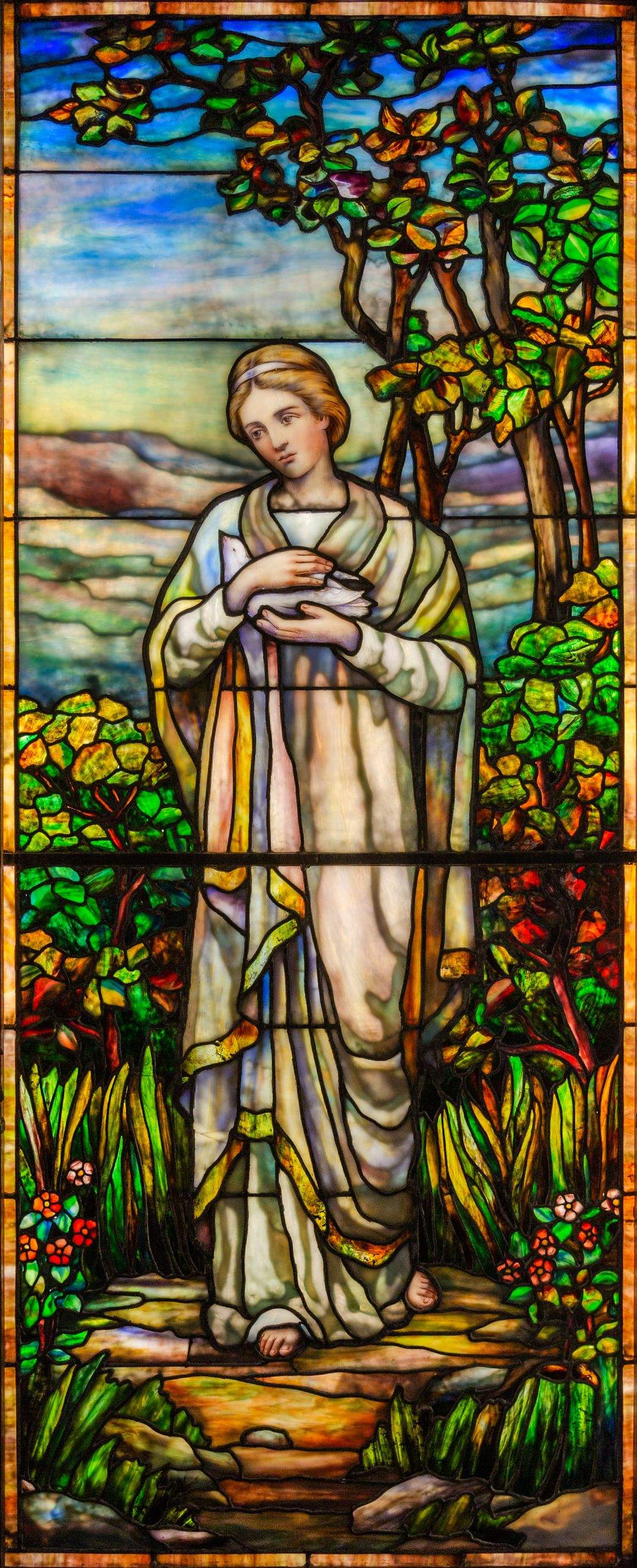 Robed Lady with Dove, Attributed to Lamb Studios, New York | Cottone ...