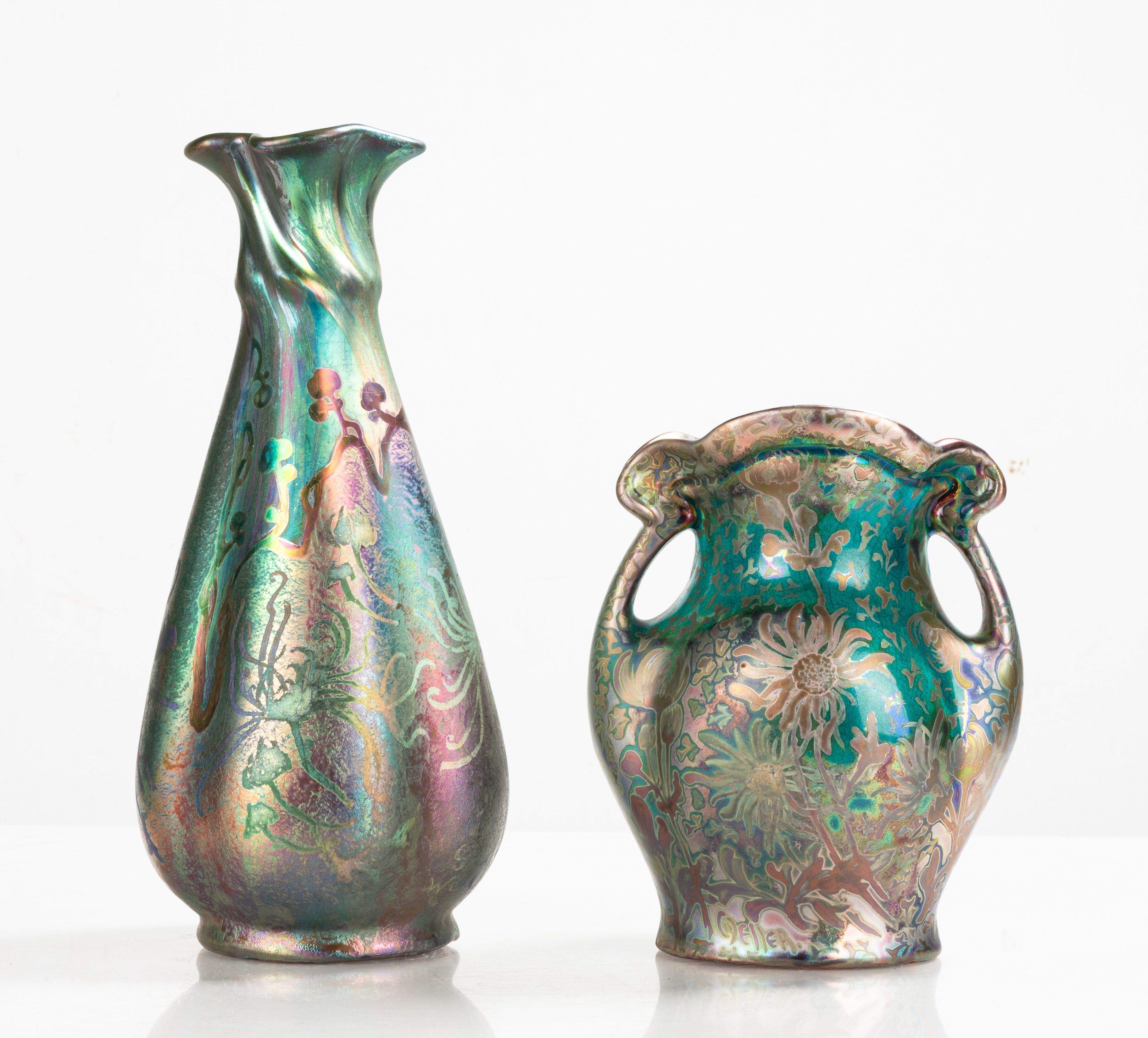 Two Weller Sicard Art Pottery Vases | Cottone Auctions