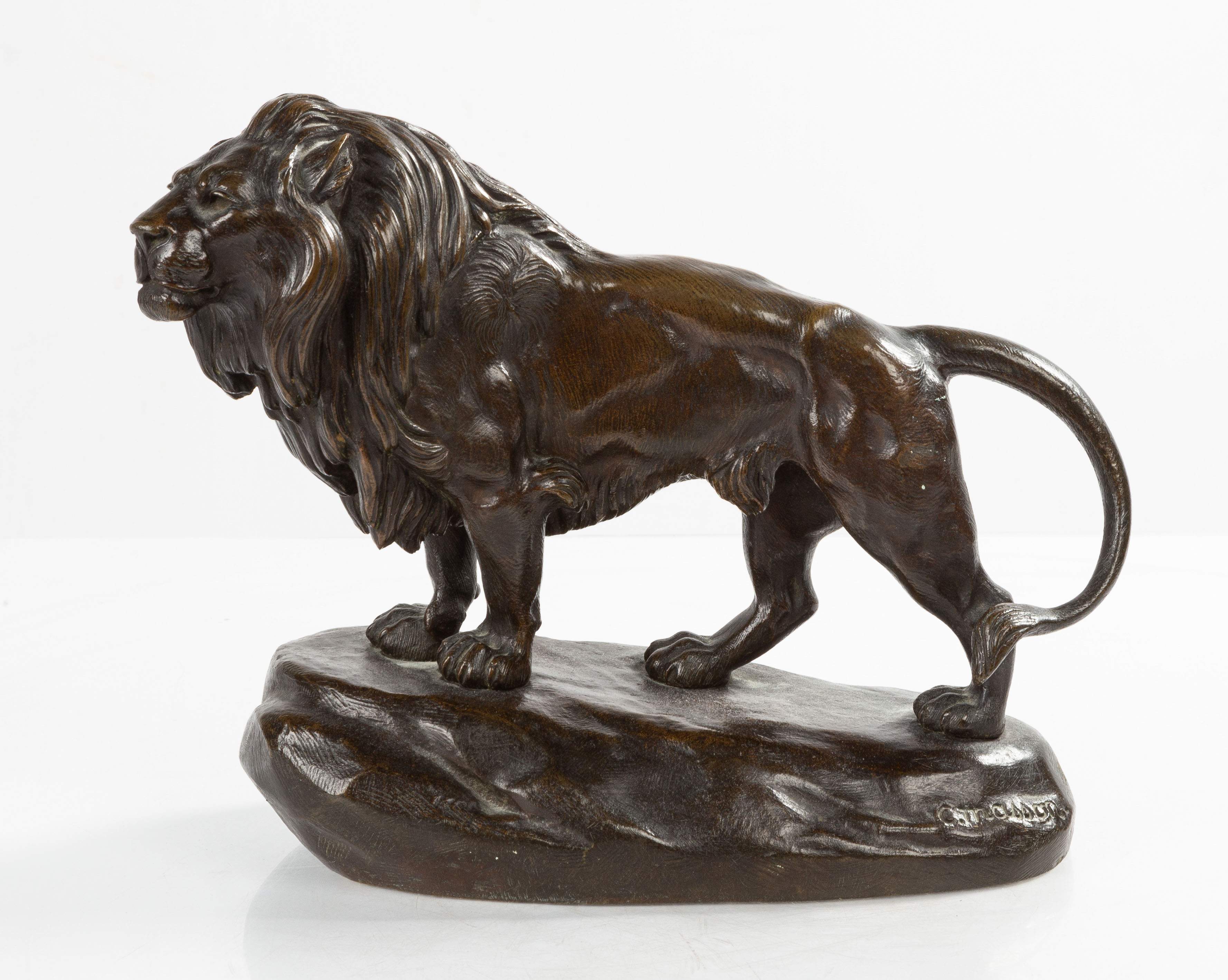 Charles Masson (French, 1822-1894) Bronze Lion | Cottone Auctions