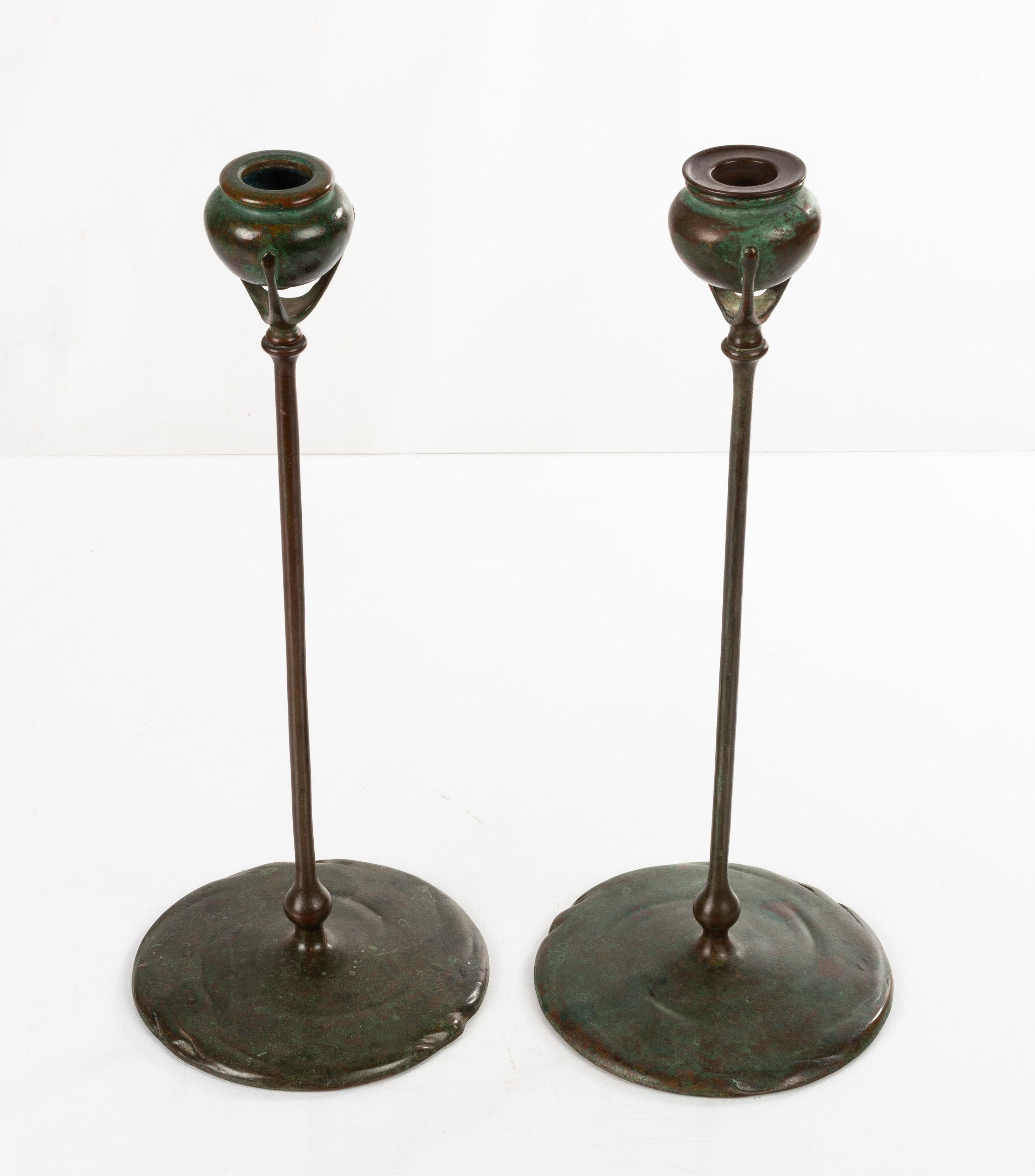 Pair of Tiffany Studios Candlesticks | Cottone Auctions
