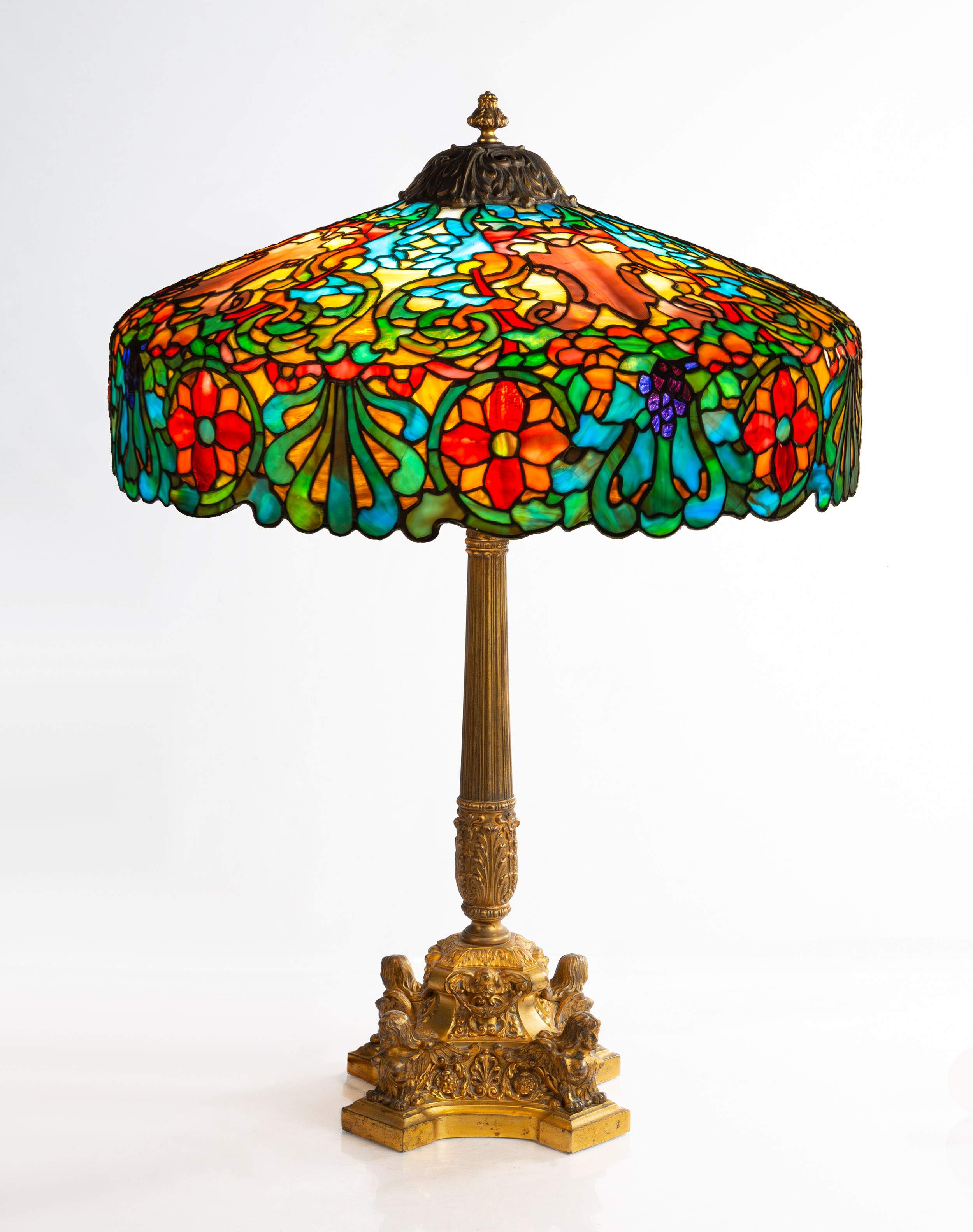 Fine & Rare Duffner & Kimberly Italian Renaissance Lamp | Cottone Auctions