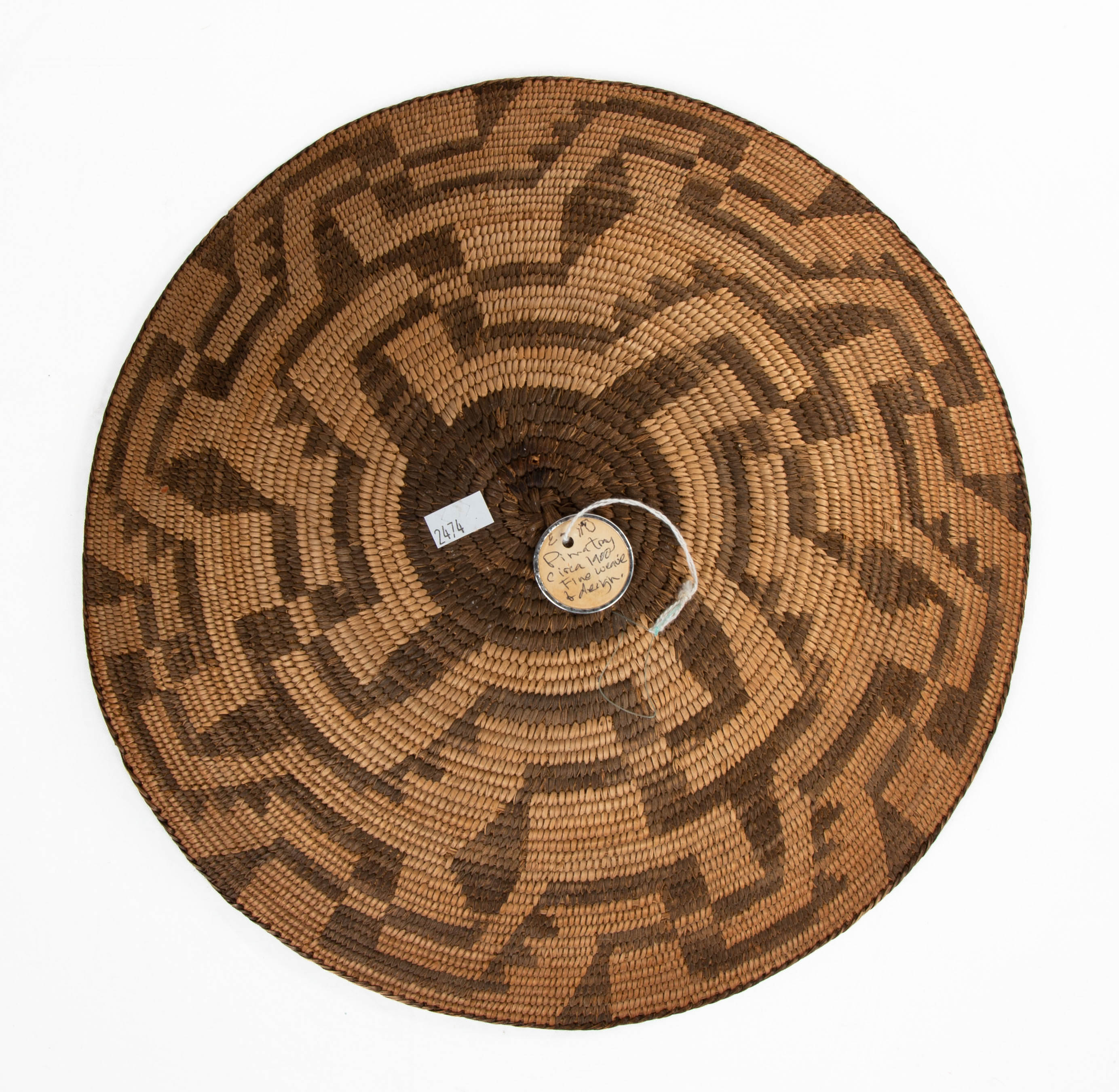 Native American Pima Basket Tray | Cottone Auctions