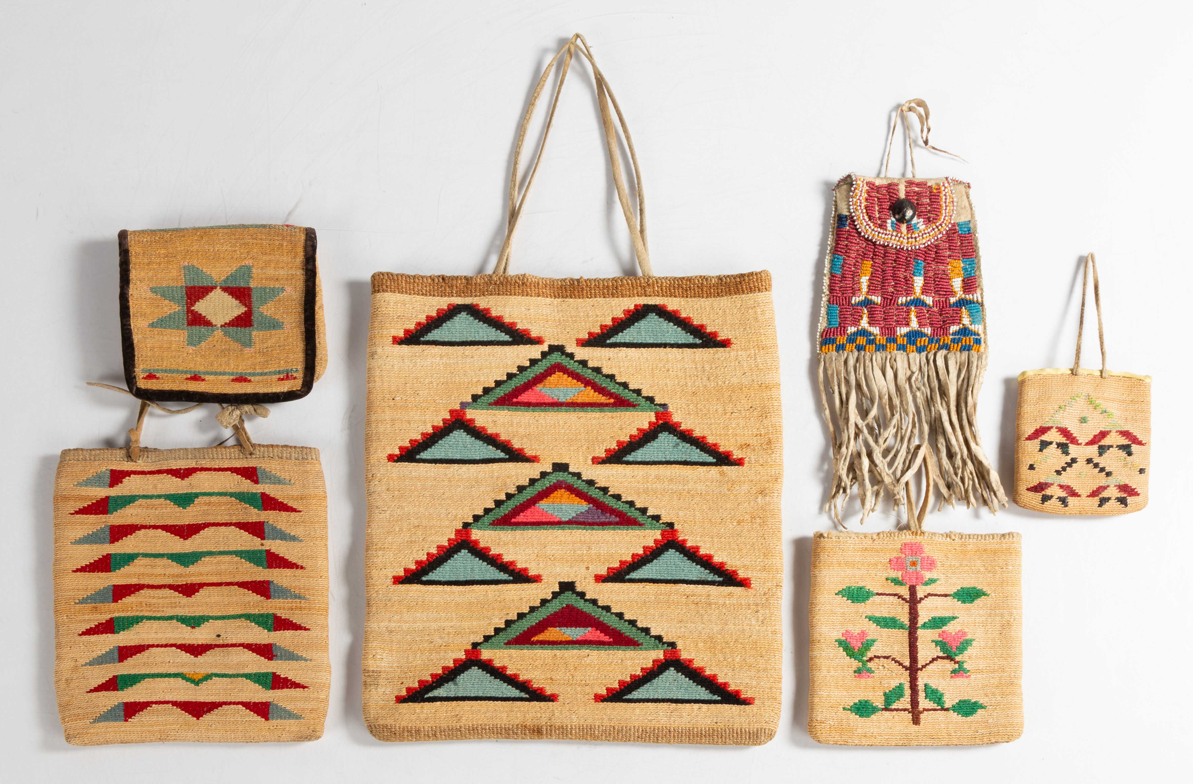 Group of Nez Perce Cornhusk Bags | Cottone Auctions