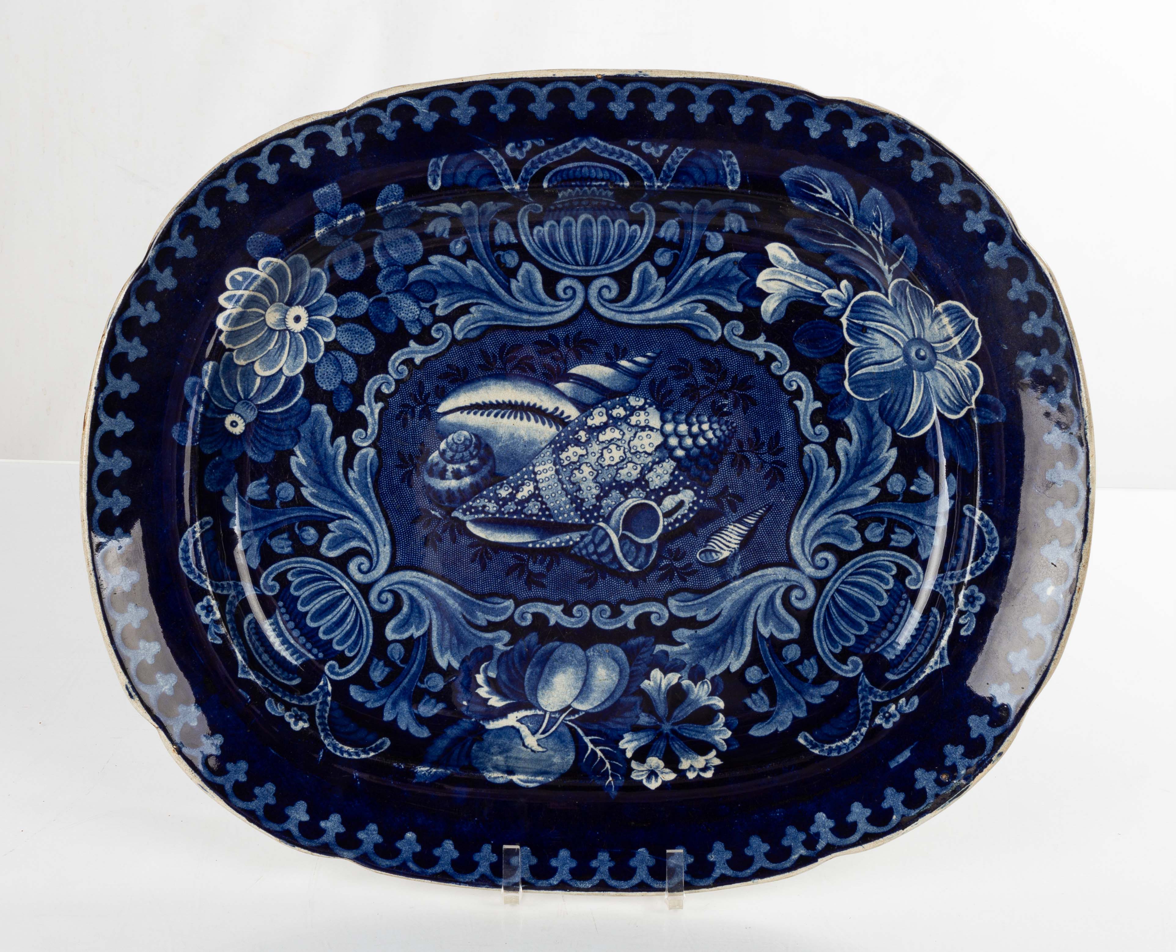Blue Transferware Platter | Cottone Auctions