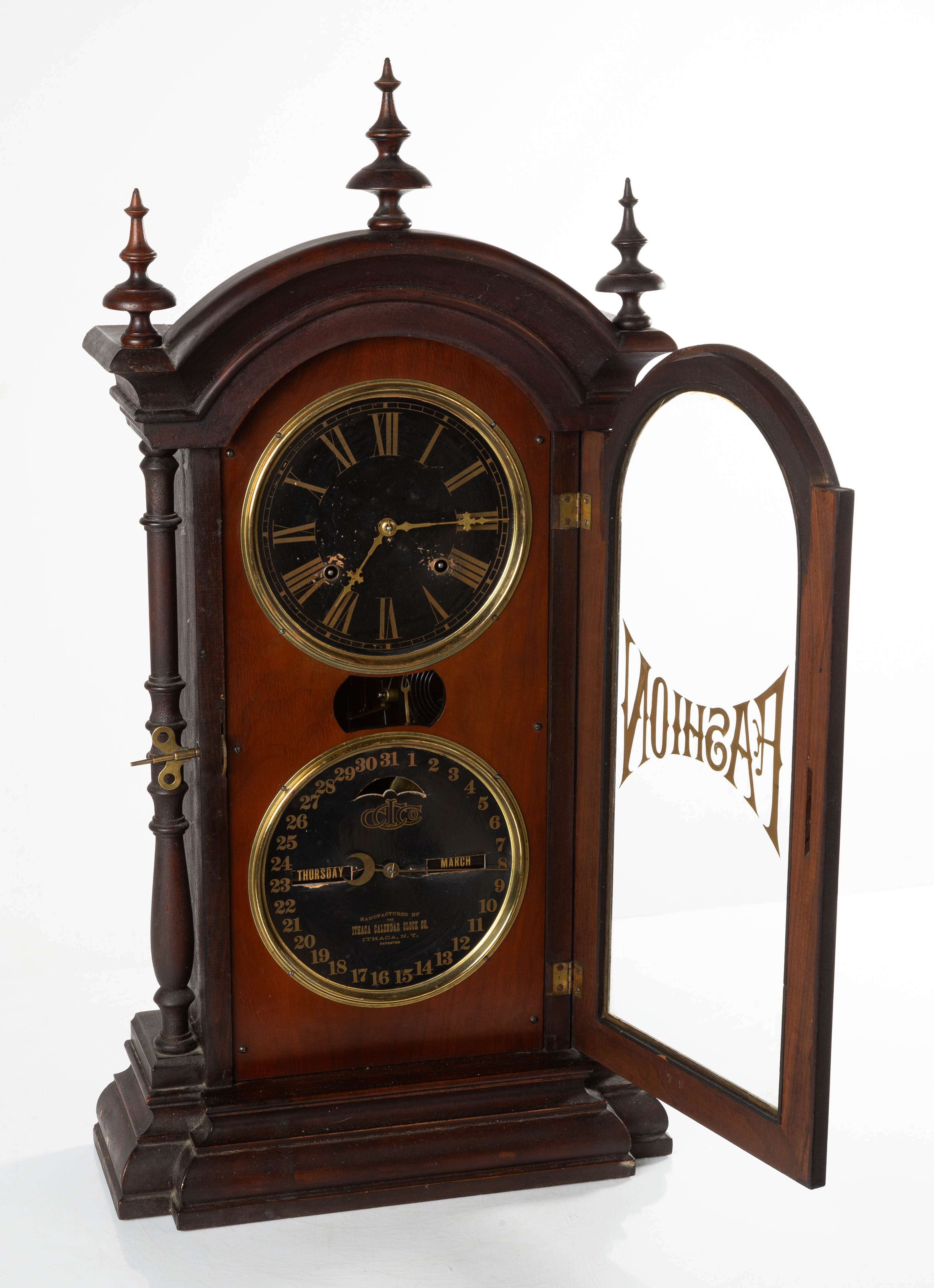 Ithaca Calendar Clock Co. Fashion Double Dial Calendar Clock | Cottone ...