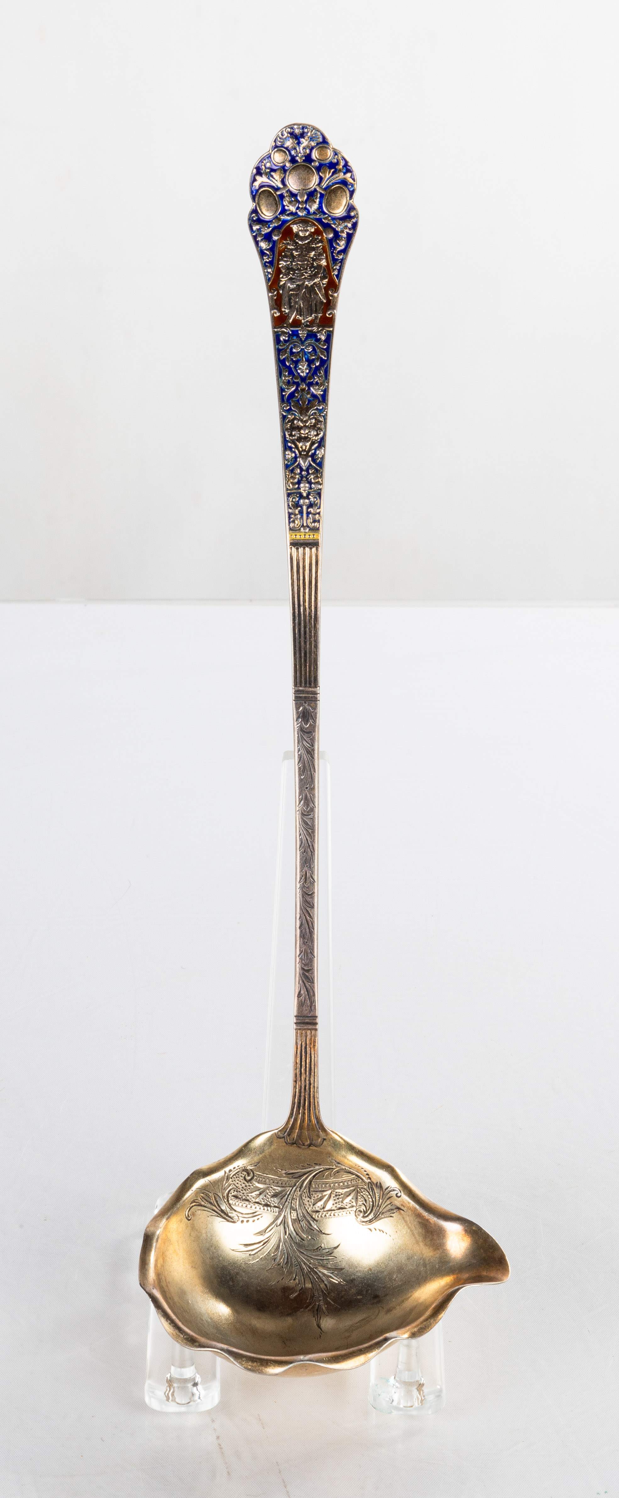Gorham Sterling Silver Enameled Ladle | Cottone Auctions