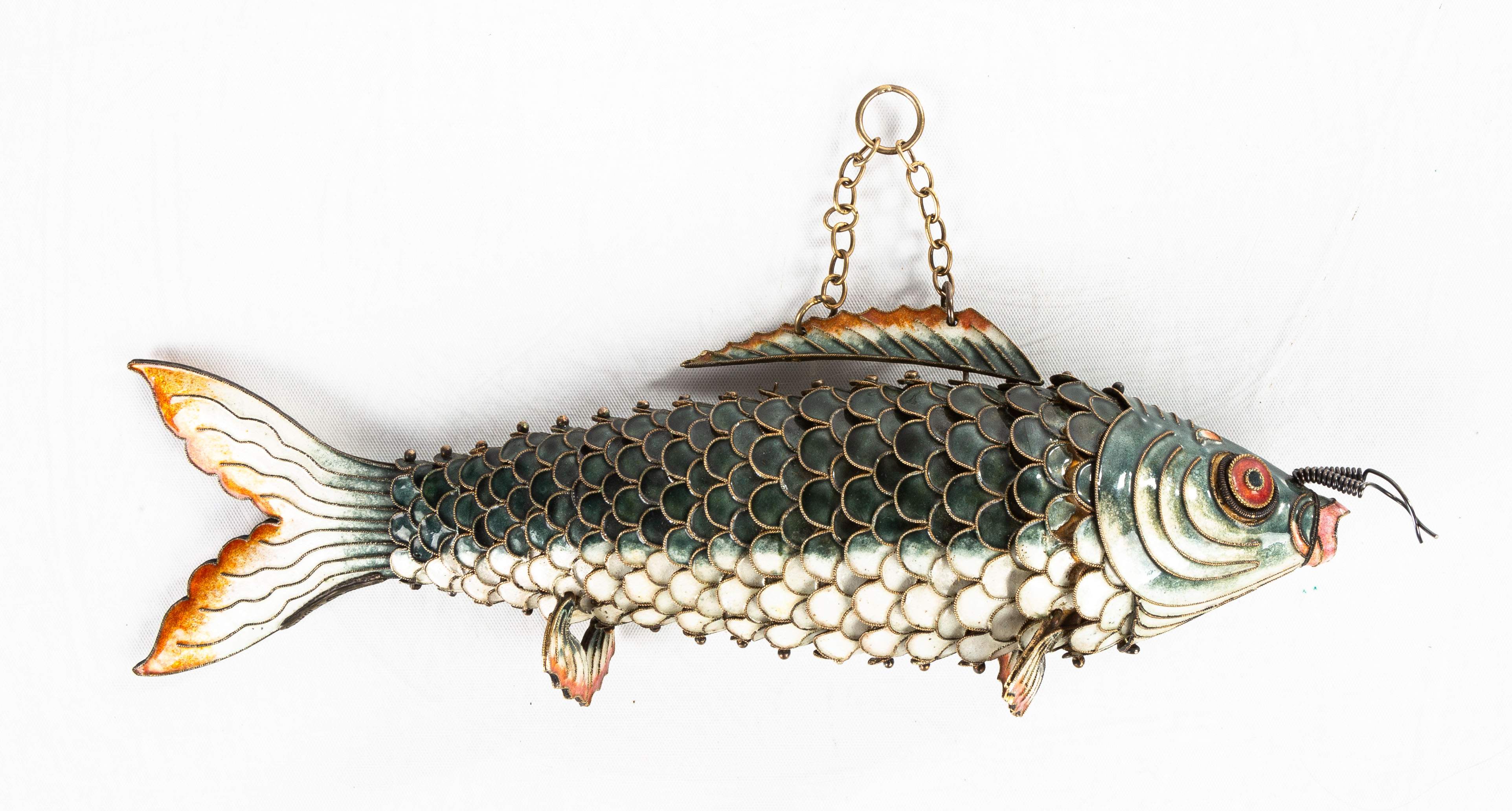 Russian Silver & Enameled Fish | Cottone Auctions