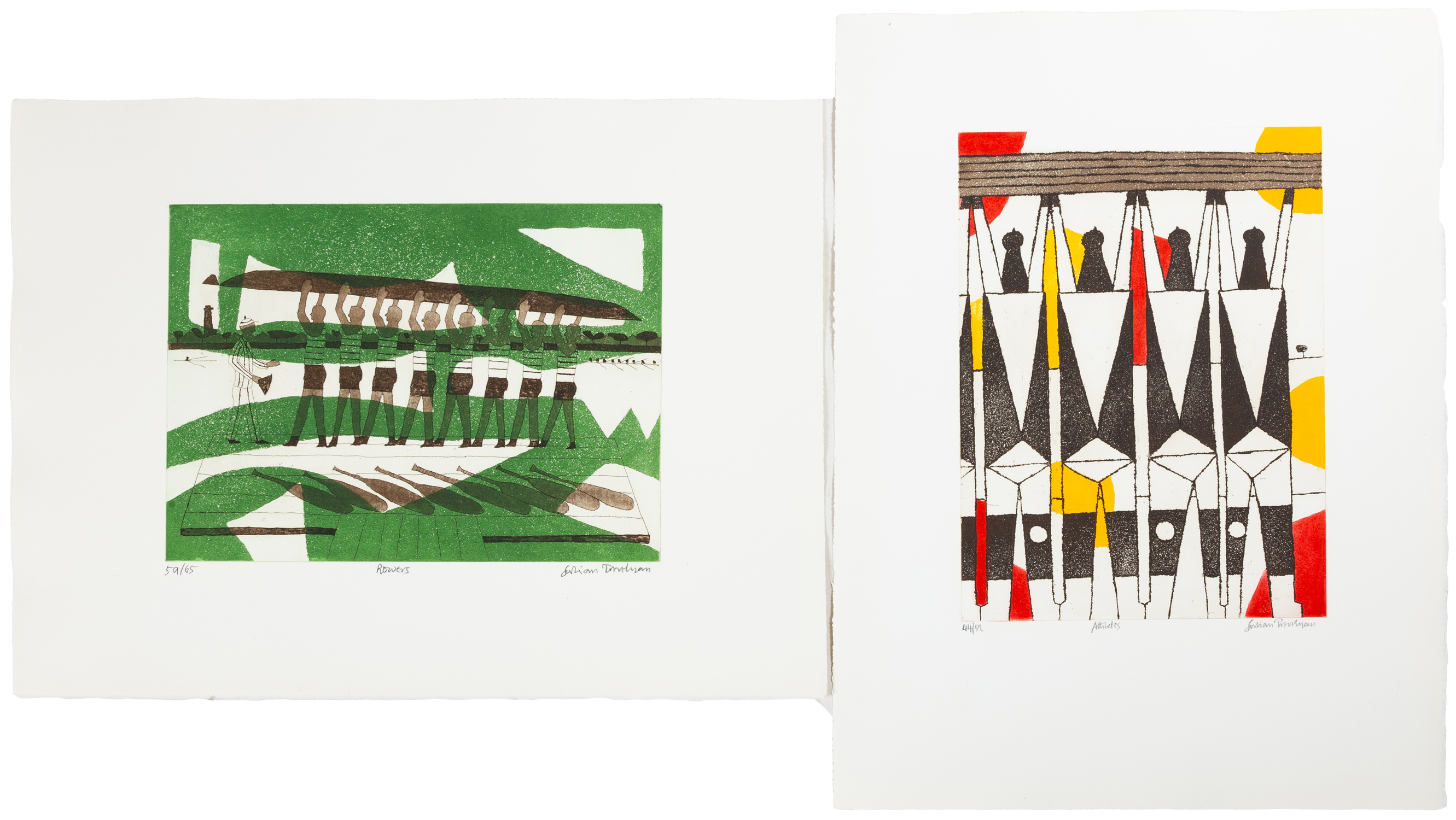Two Julian Trevelyan (British, 1910-1988) Rowers & Athletes | Cottone ...
