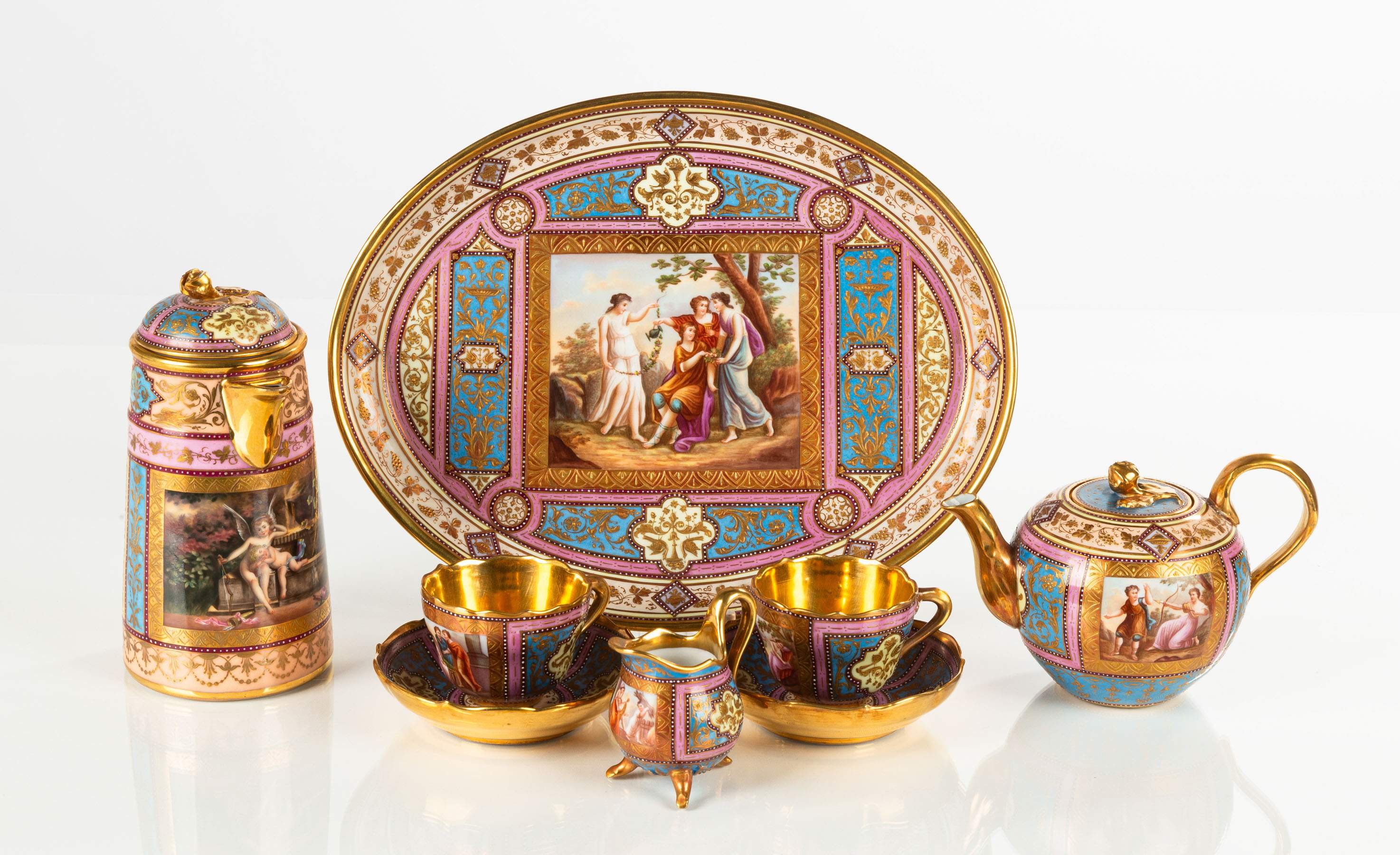 Royal Vienna Porcelain Tete-a-tete Tea Set | Cottone Auctions