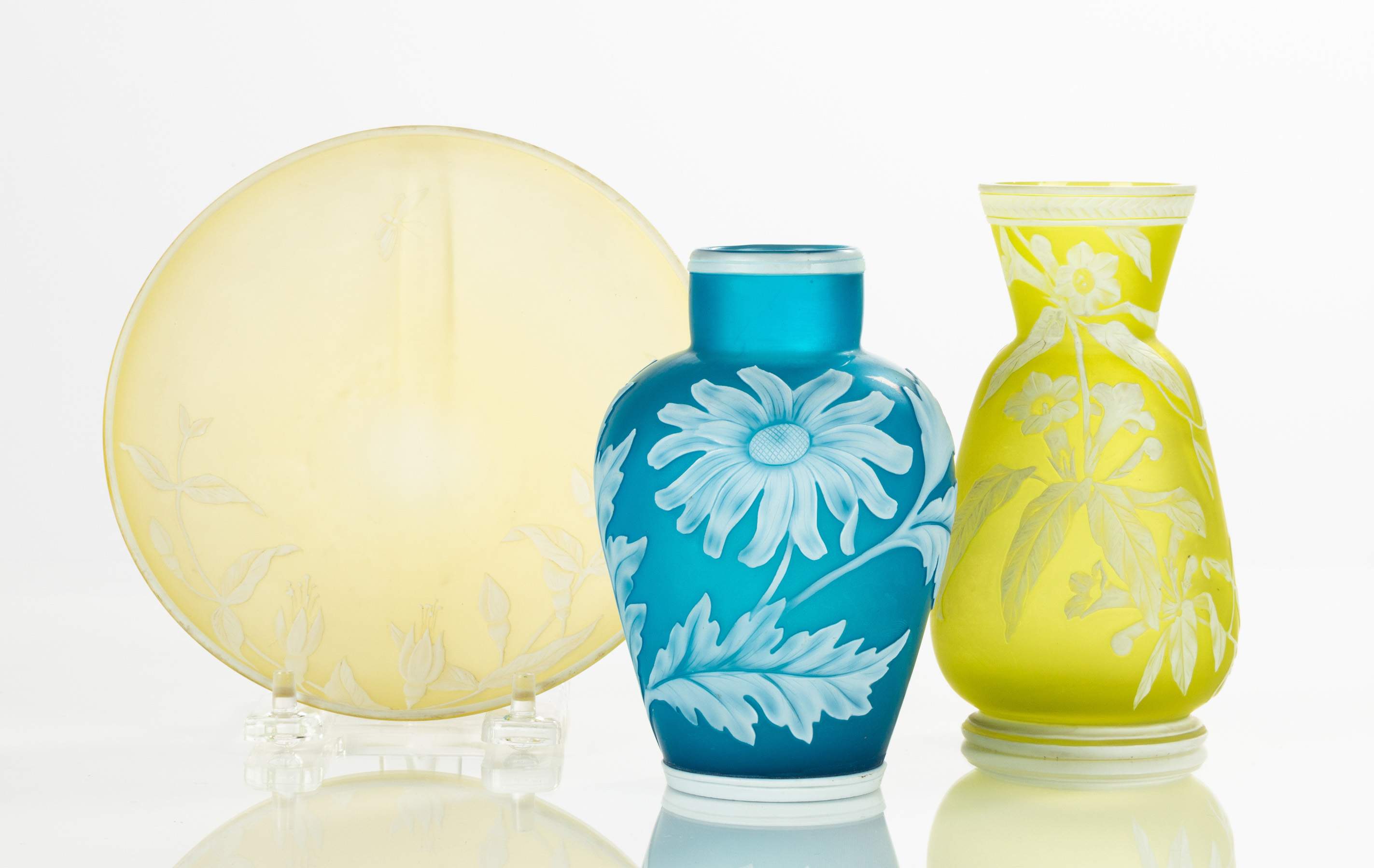 Three Pieces of English Cameo Glass | Cottone Auctions