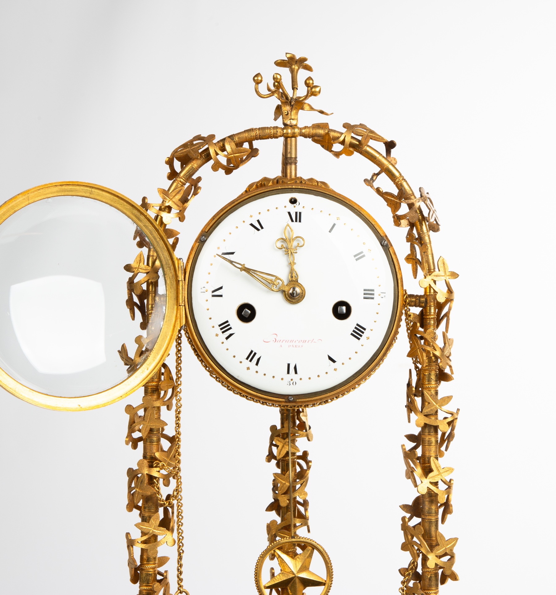 French Marble & Ormolu Wishing Well Clock | Cottone Auctions