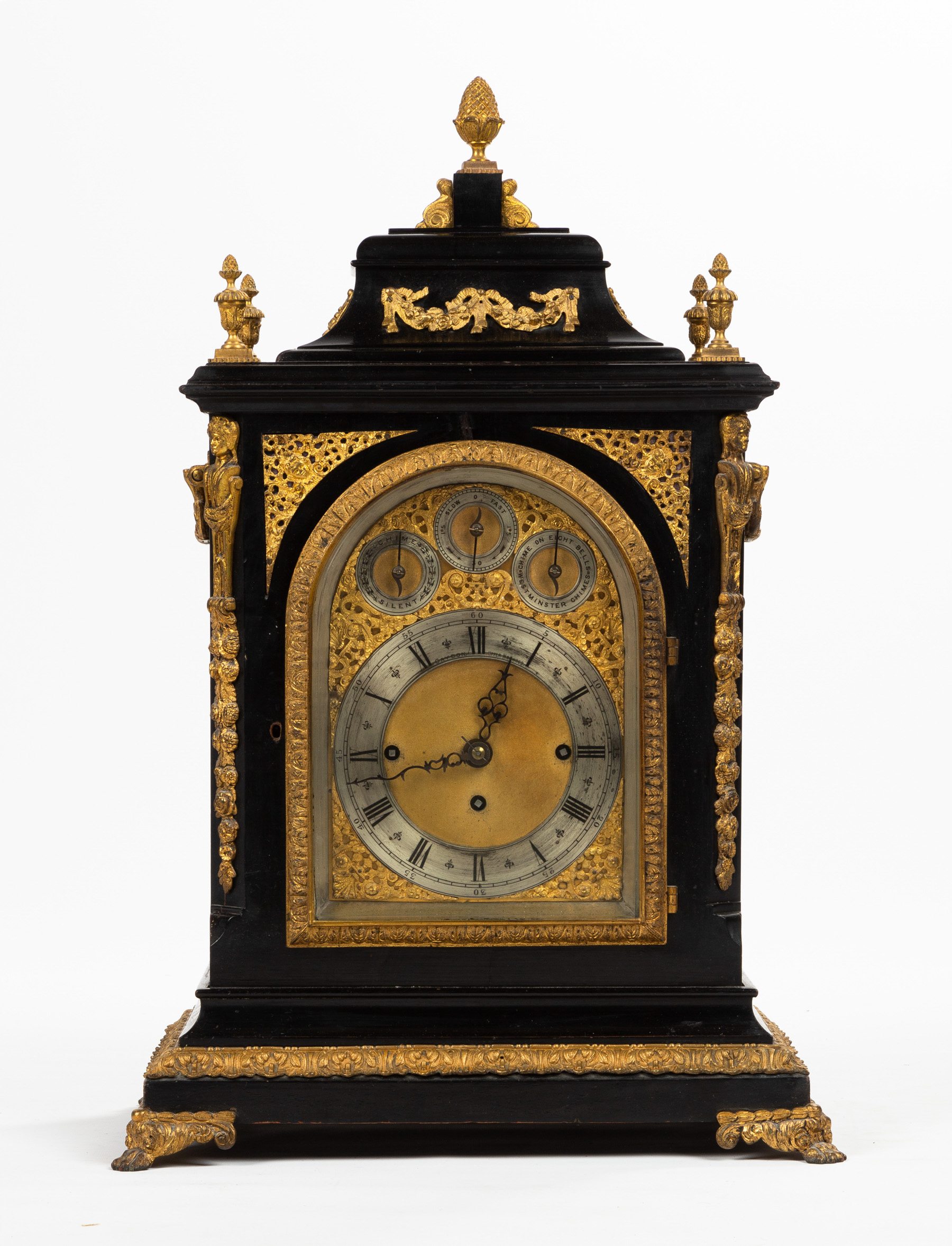 English Quarter Striking & Chiming Musical Mantel Clock | Cottone Auctions