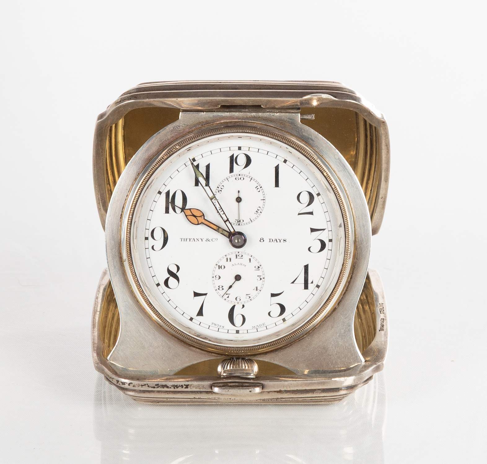Tiffany & Co. Sterling Silver Travel Desk Clock | Cottone Auctions