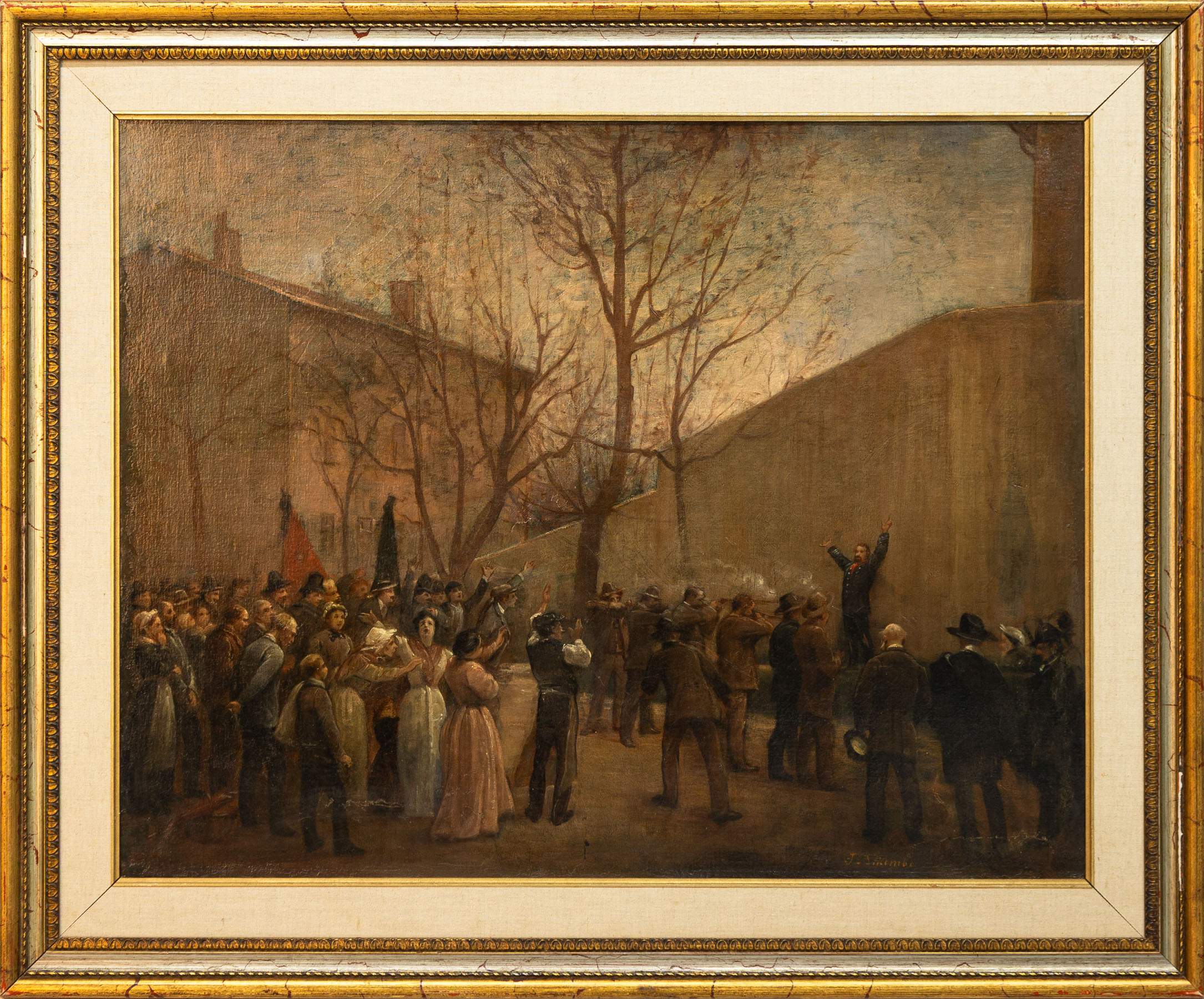 Painting of Firing Squad / Execution Scene in Village Square | Cottone ...