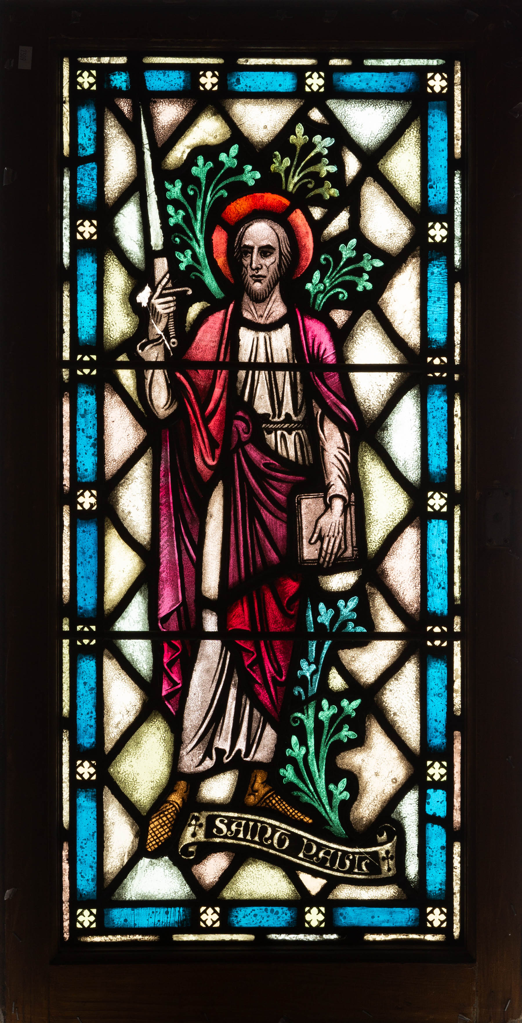Mayer & Co. Leaded Glass Window of Saint Paul | Cottone Auctions