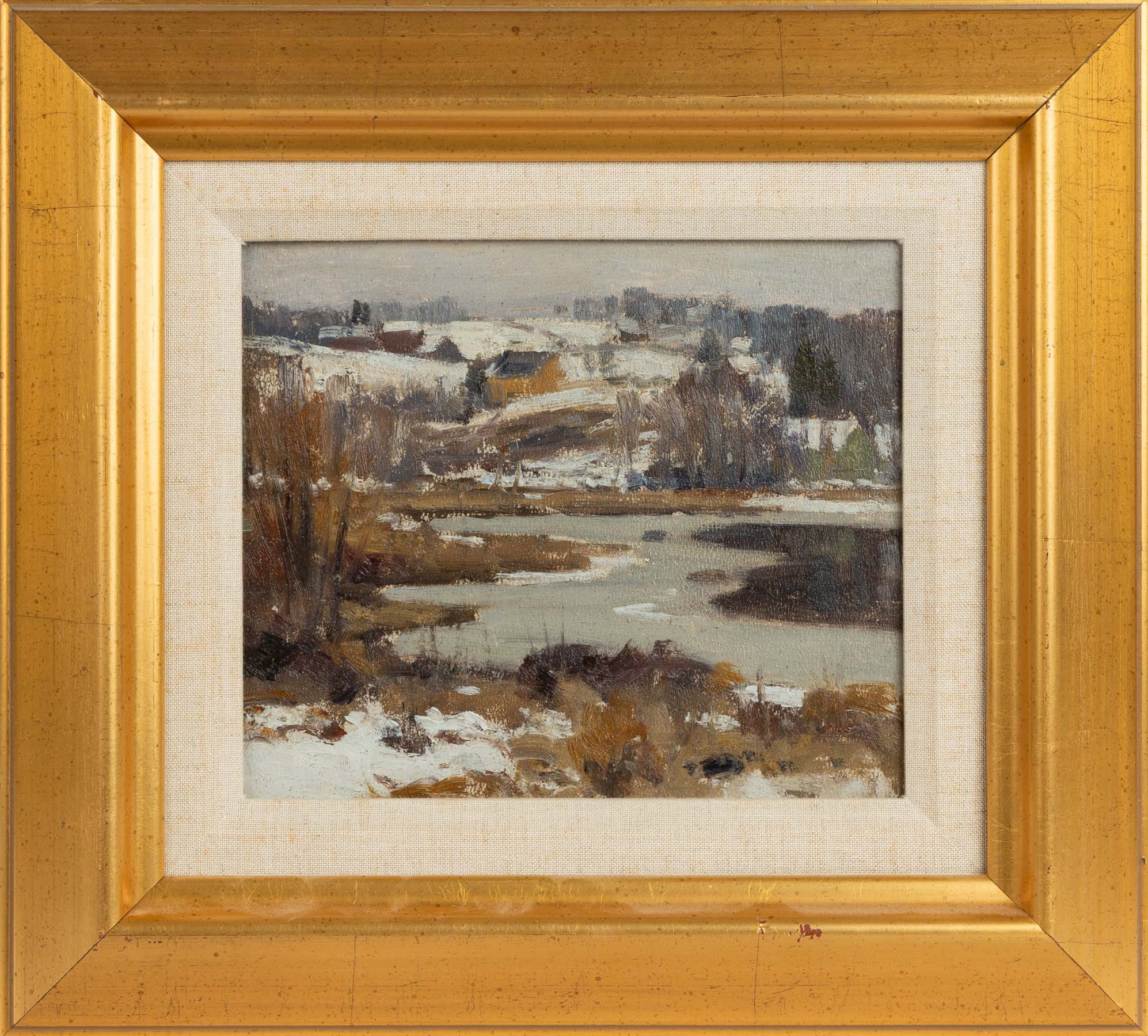 Frank Barney (American, 1862-1954) "November Thaw" | Cottone Auctions