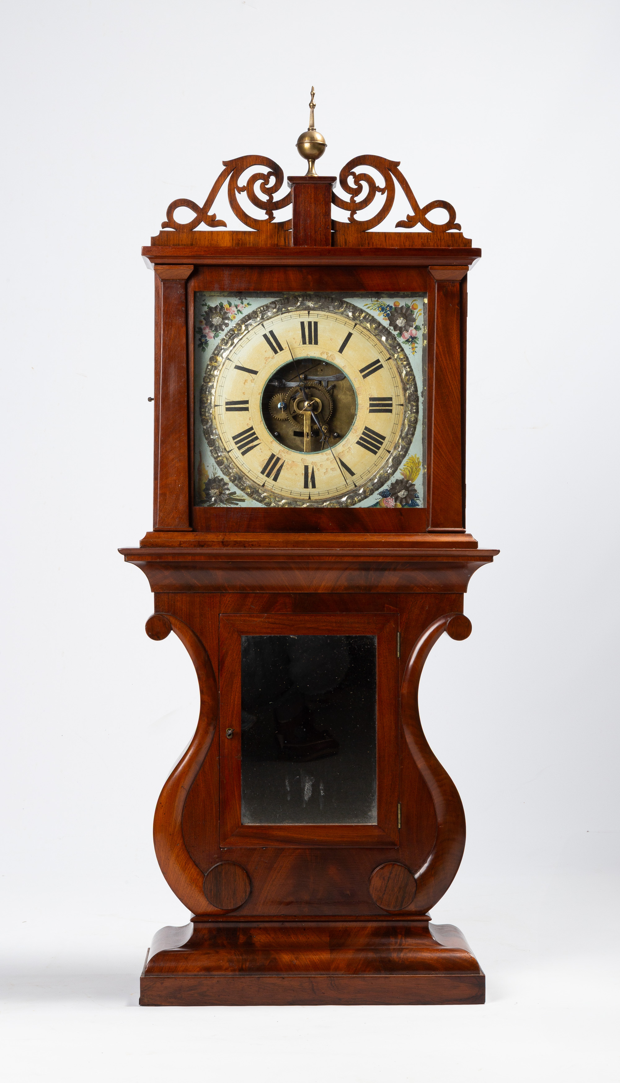 Unusual Pennsylvania Shelf Clock with Cutout Top, Attributed to John ...