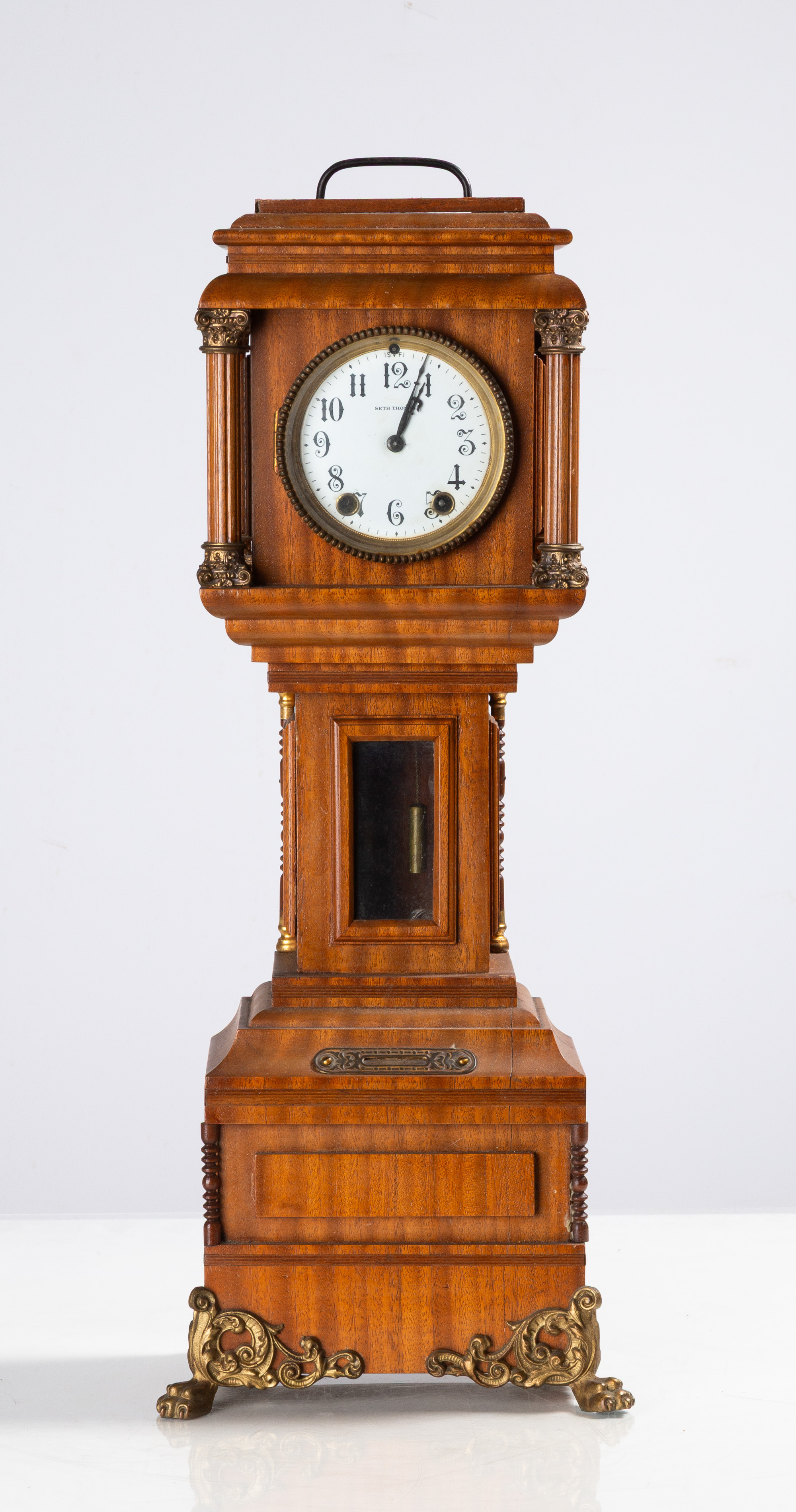 Rare Seth Thomas Miniature Grandfather Clock | Cottone Auctions