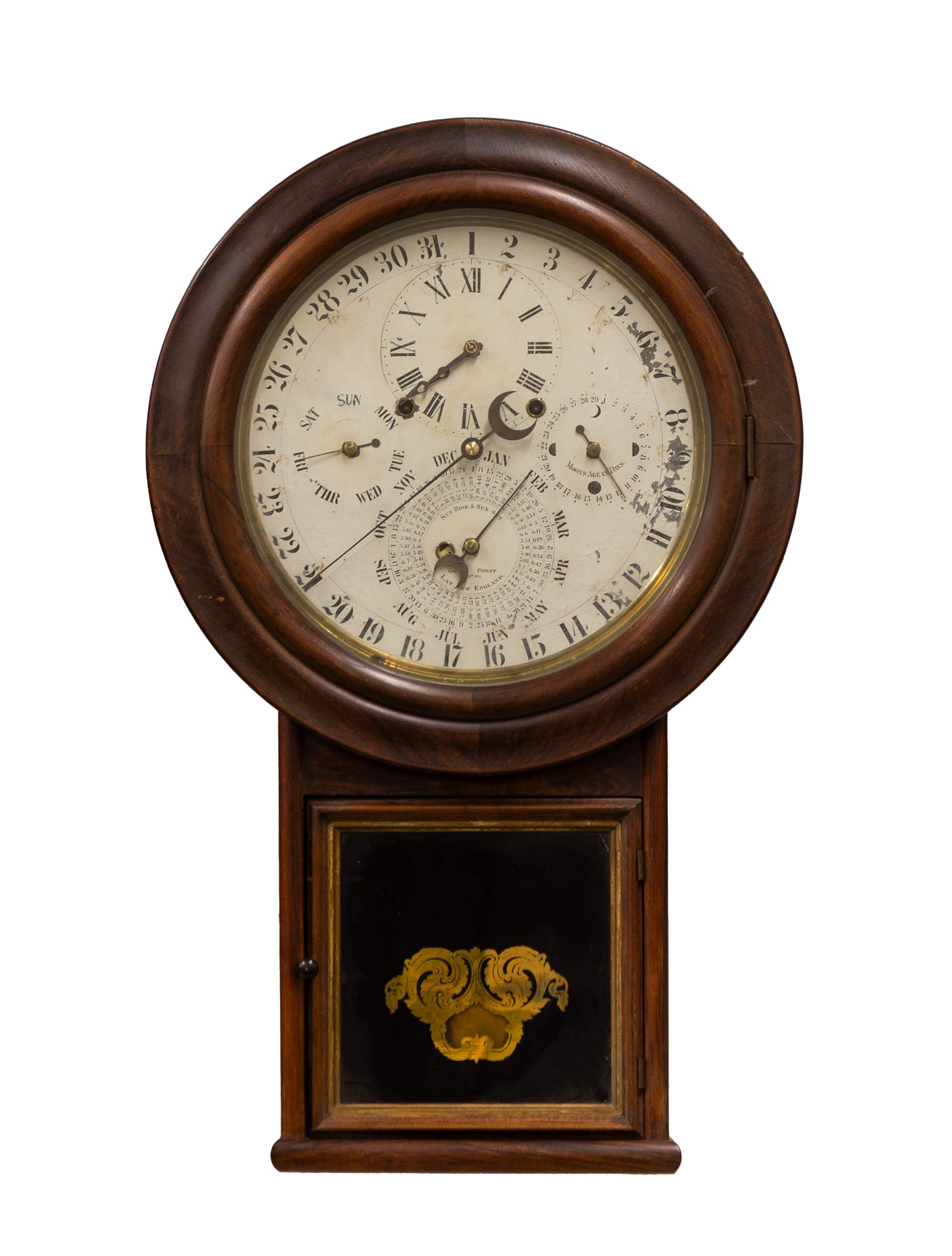 D.J. Gale's Astronomical Calendar No. 3 Wall Clock | Cottone Auctions