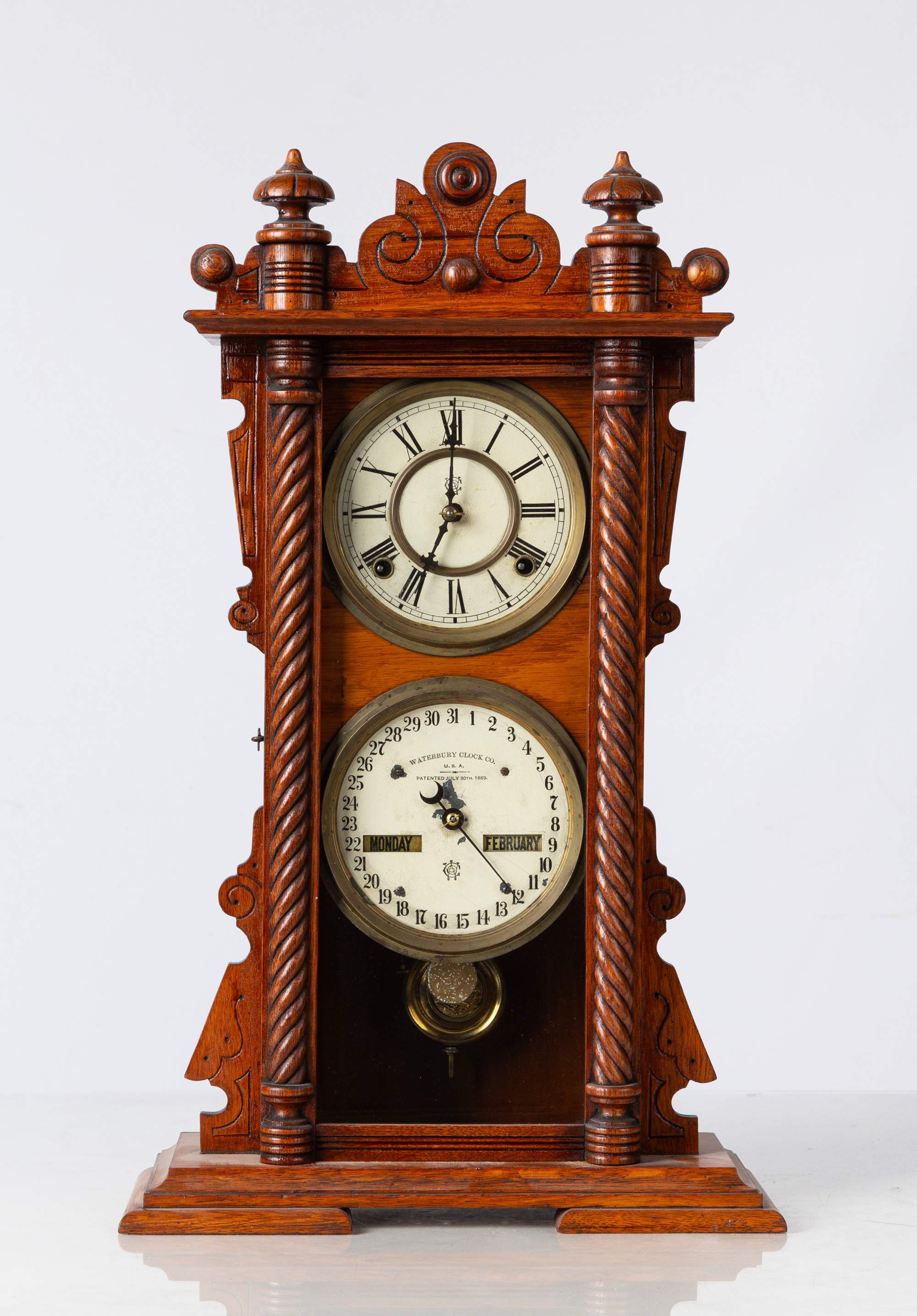 Waterbury Calendar Shelf Clock | Cottone Auctions