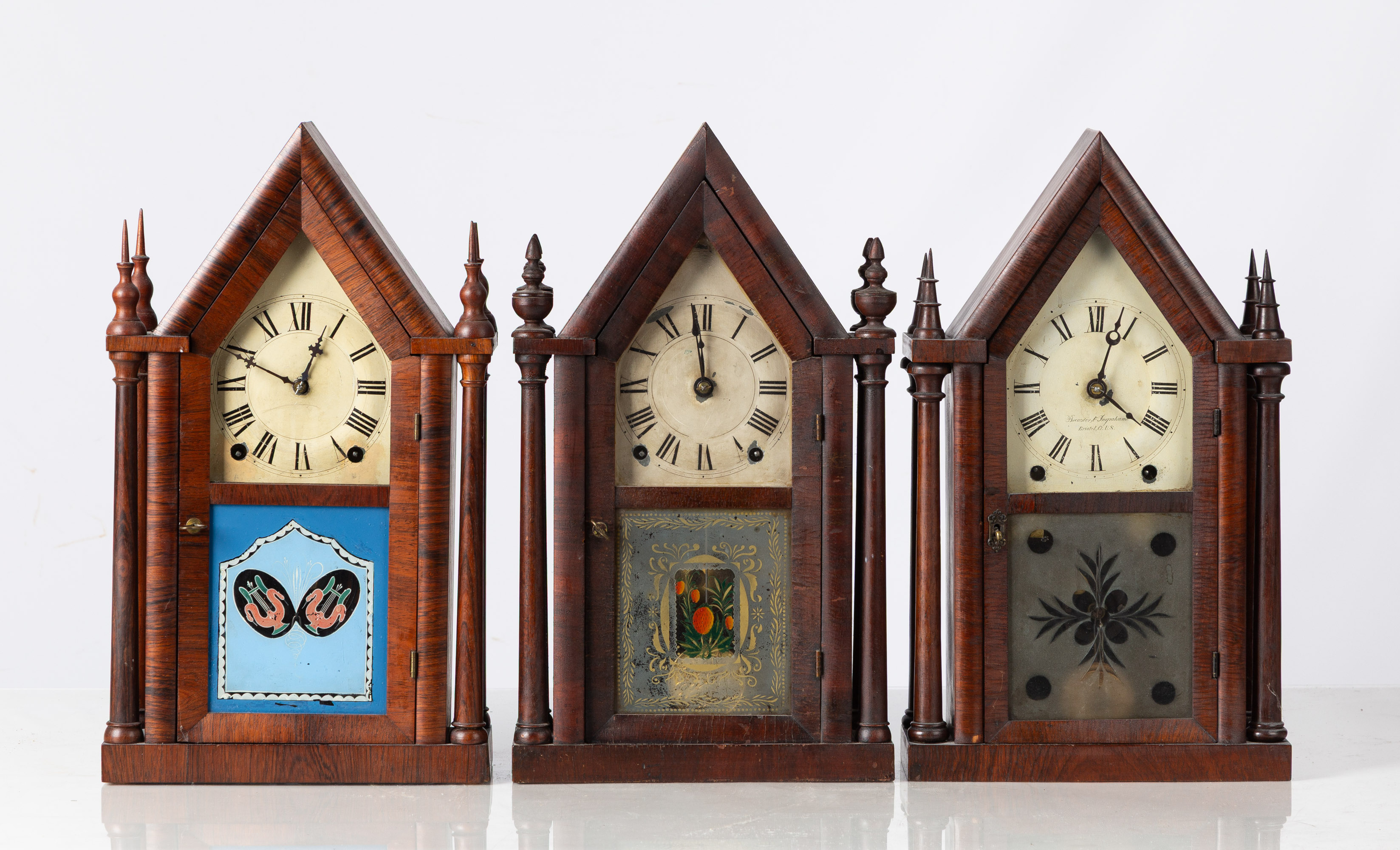 Three Steeple Clocks | Cottone Auctions