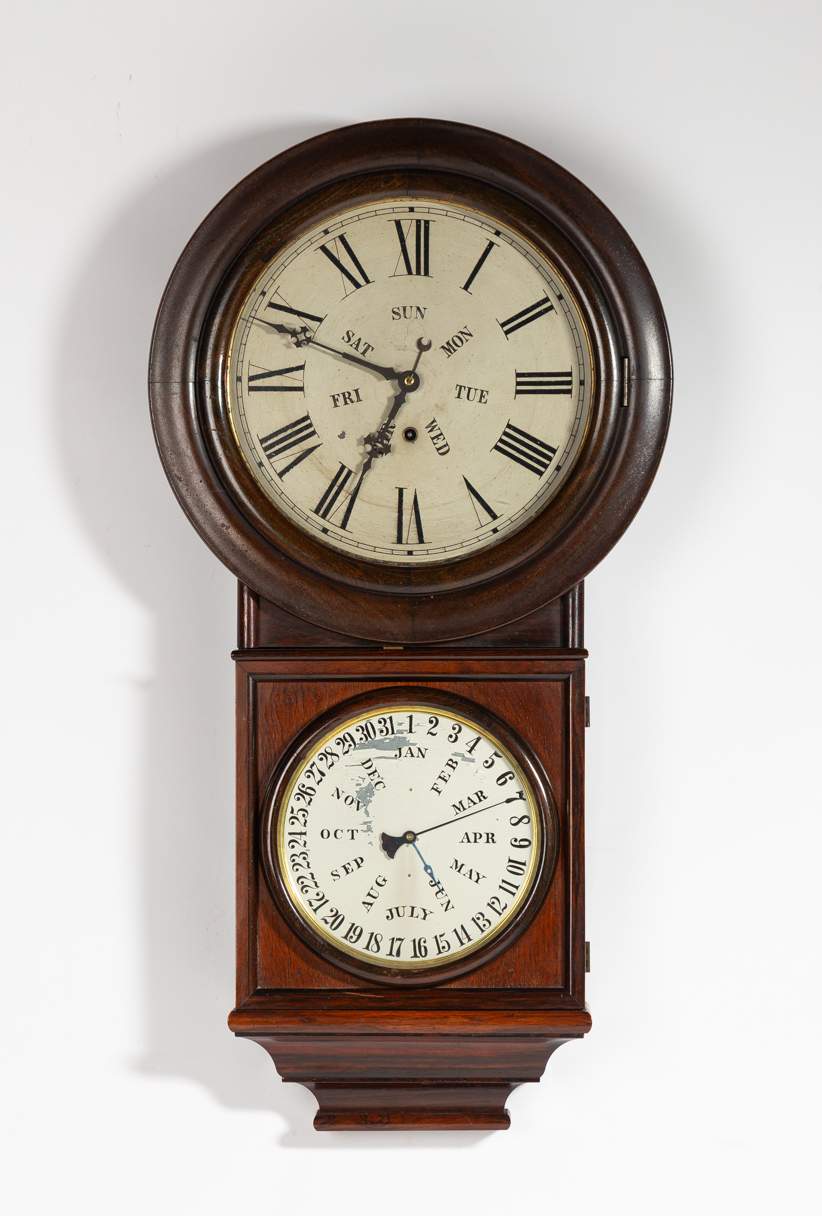 Welch Spring & Co. Regulator No. 4 Calendar Clock | Cottone Auctions