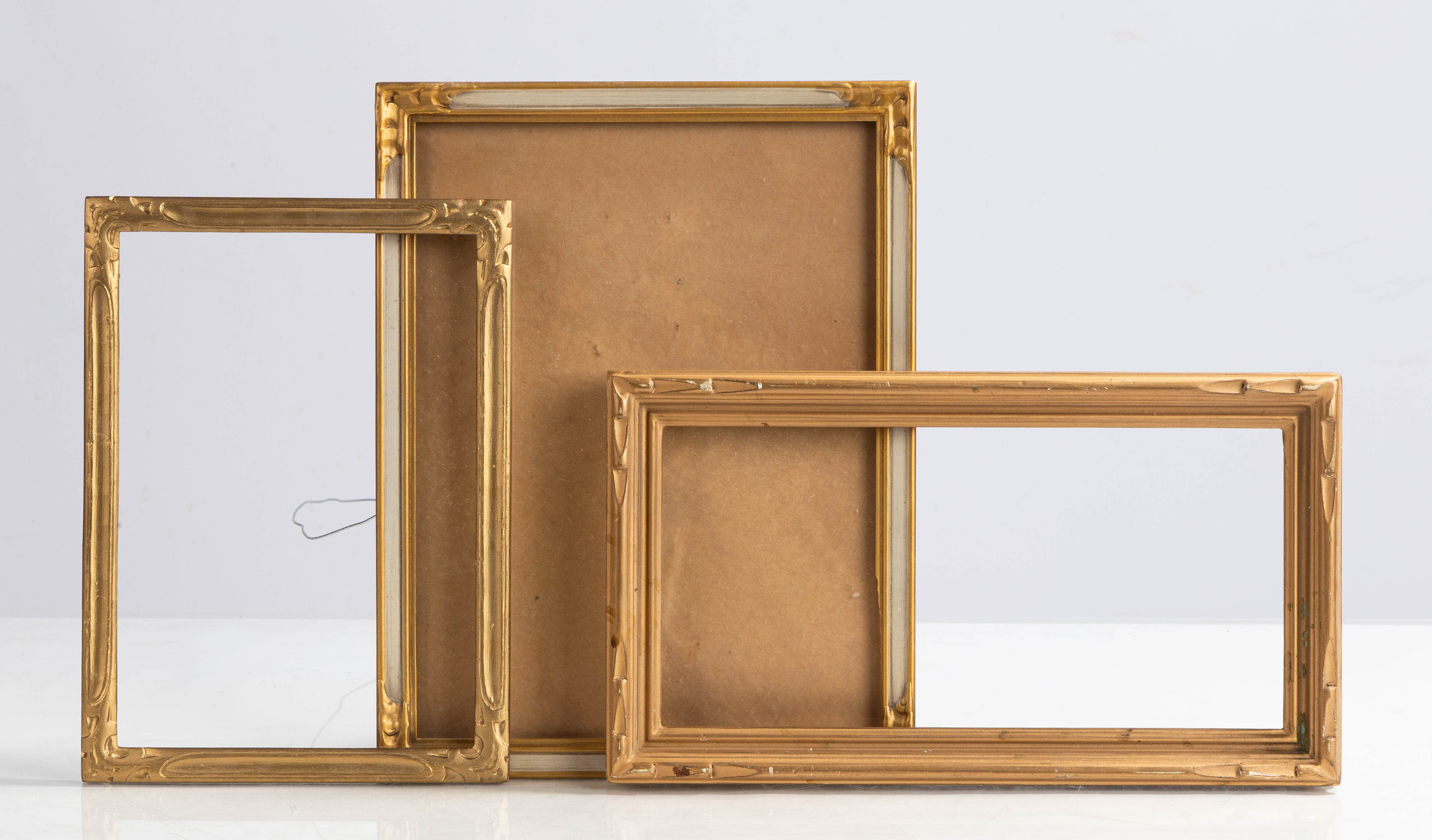 Three Arts & Crafts Period Giltwood Picture Frames | Cottone Auctions