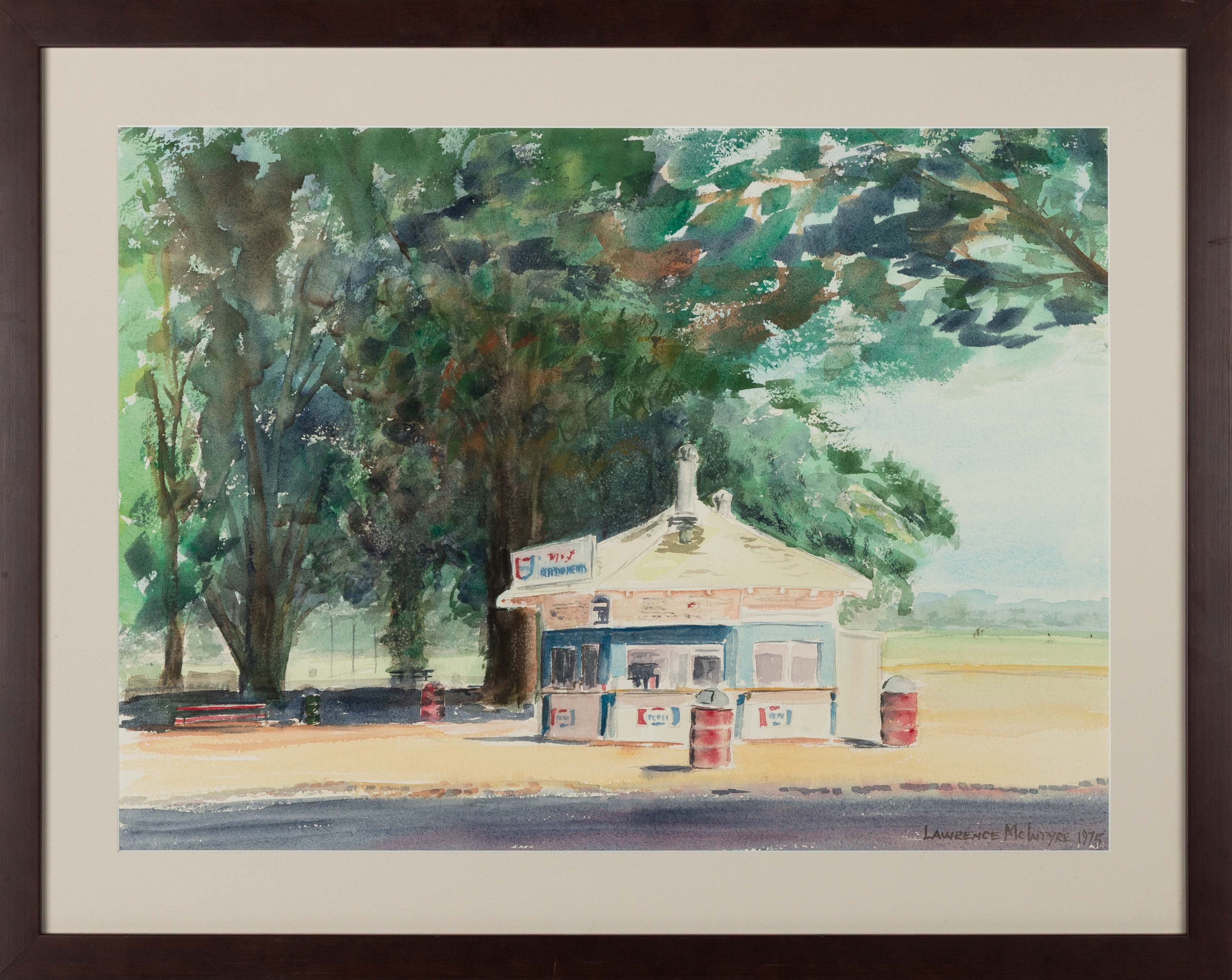 Lawrence D. McIntyre (American, 1920-2007) Delaware Park Kiosk ...