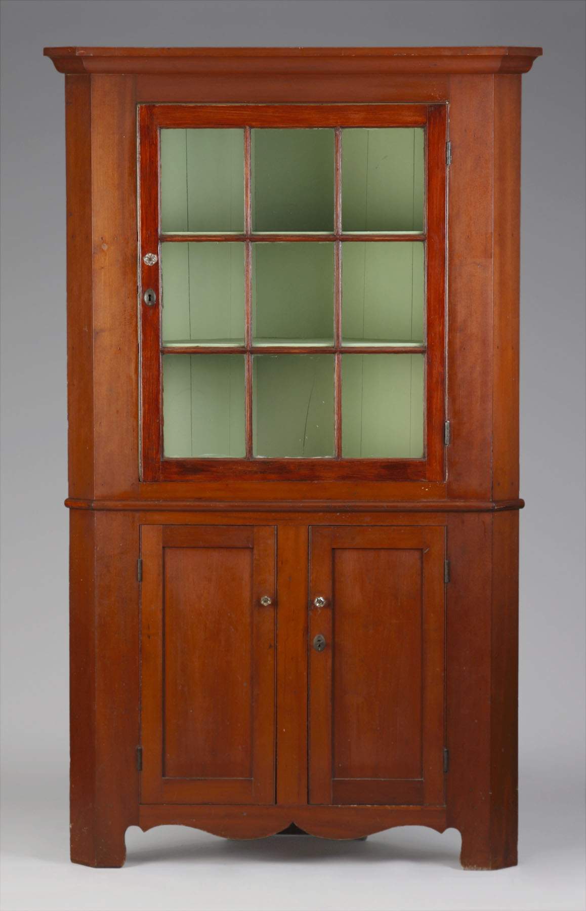 2 Pc. Cherry Corner Cupboard | Cottone Auctions