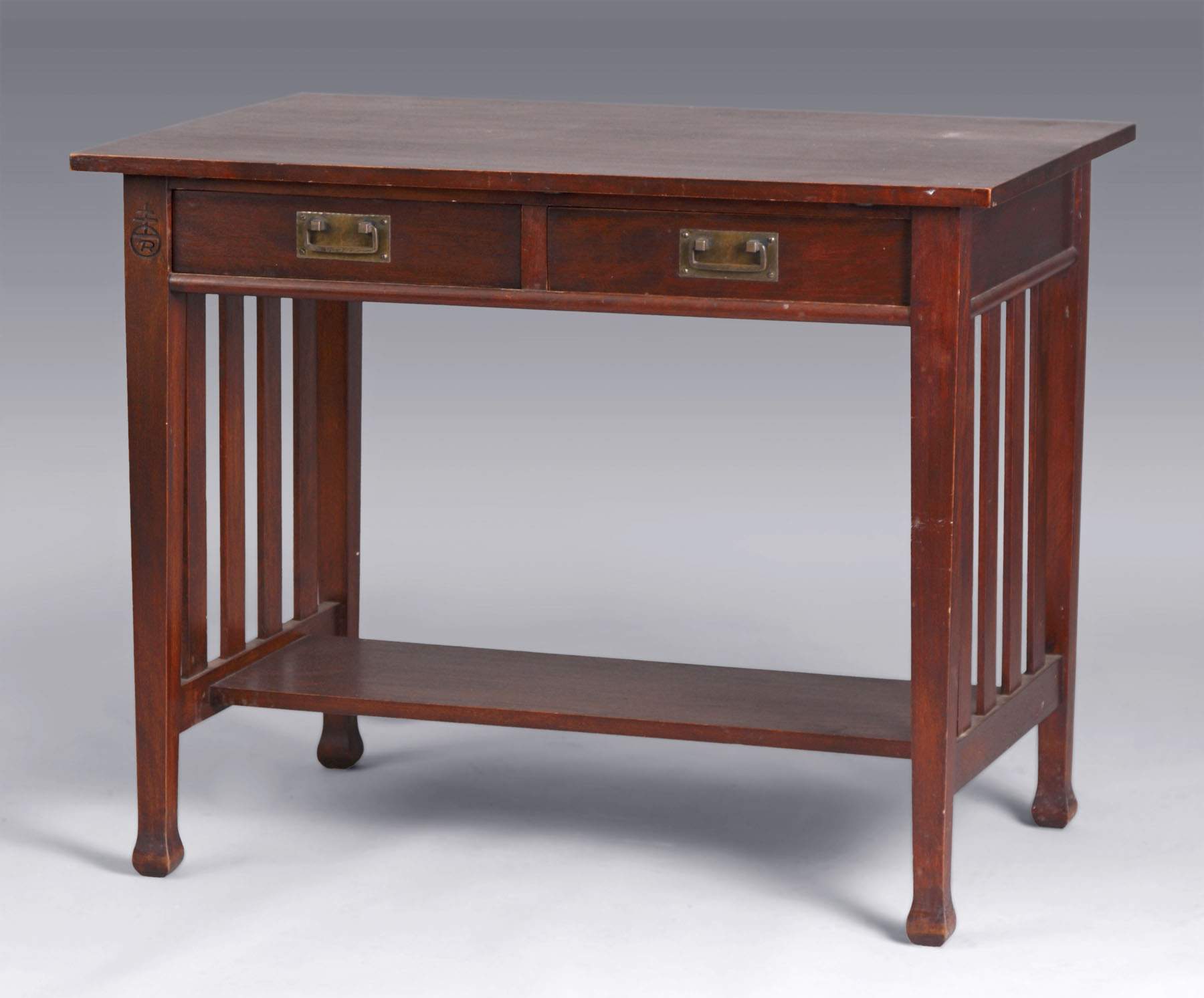 Roycroft 2 Drawer Library Table | Cottone Auctions