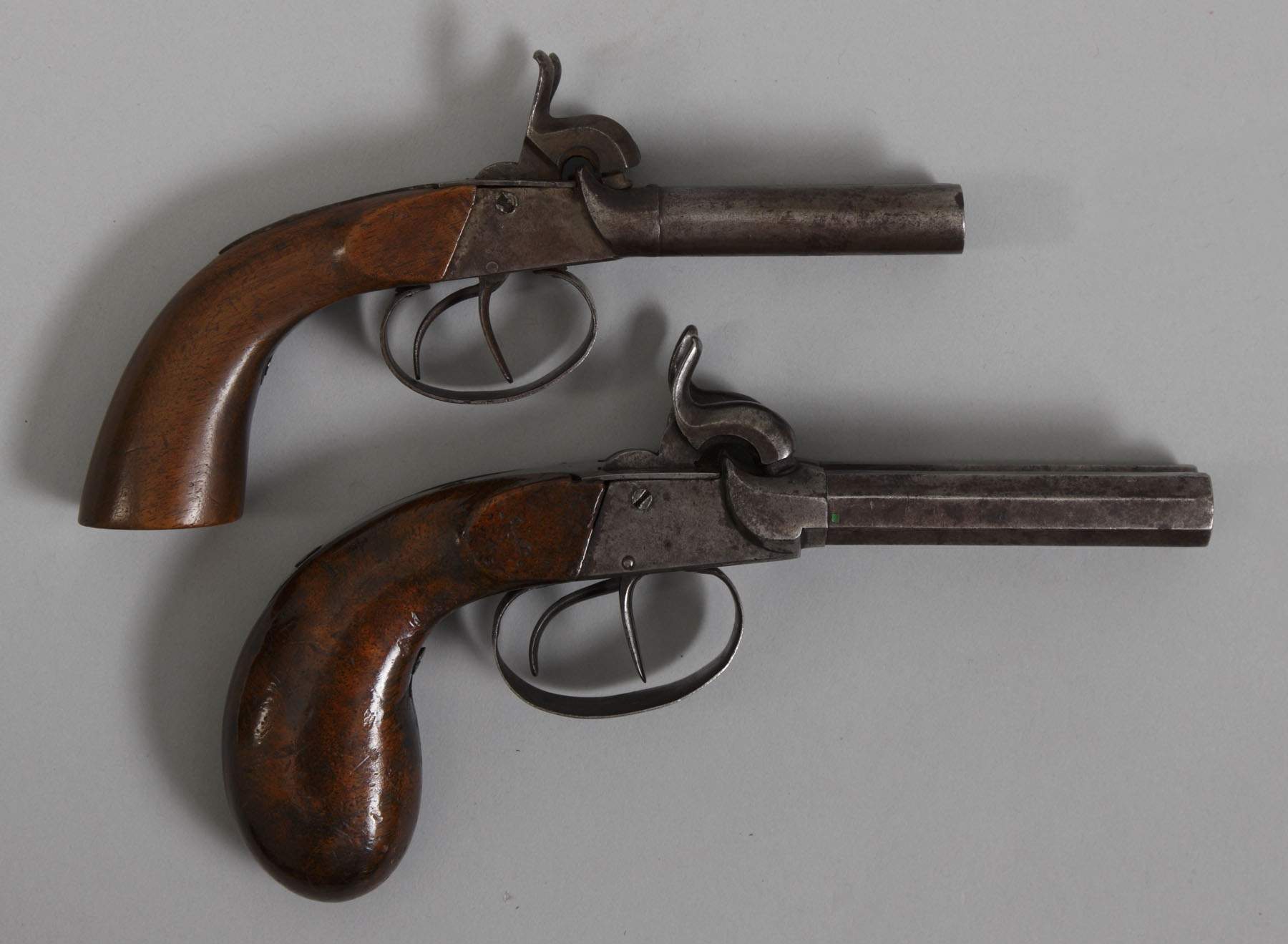 Small Double Barrel Belgian Boot Pistols | Cottone Auctions