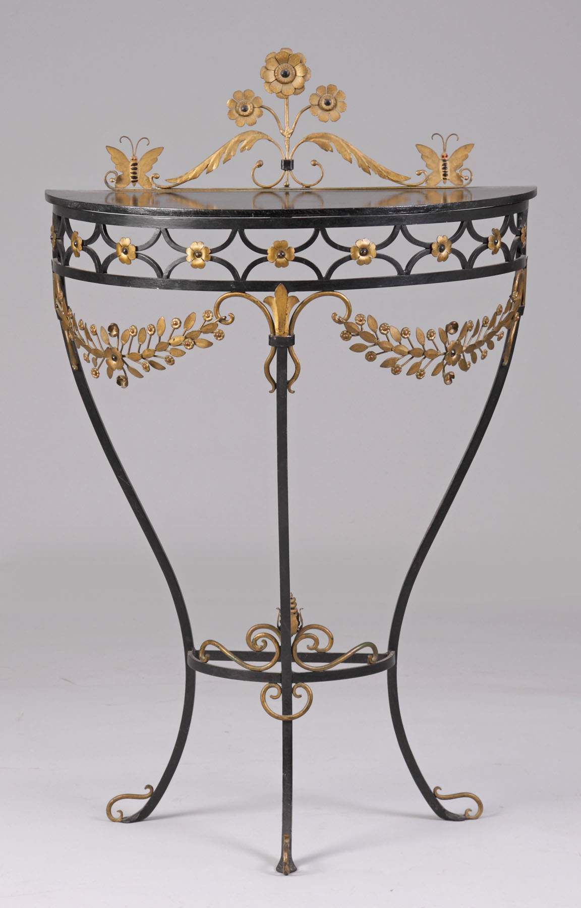 Painted Iron & Metal Side Table | Cottone Auctions