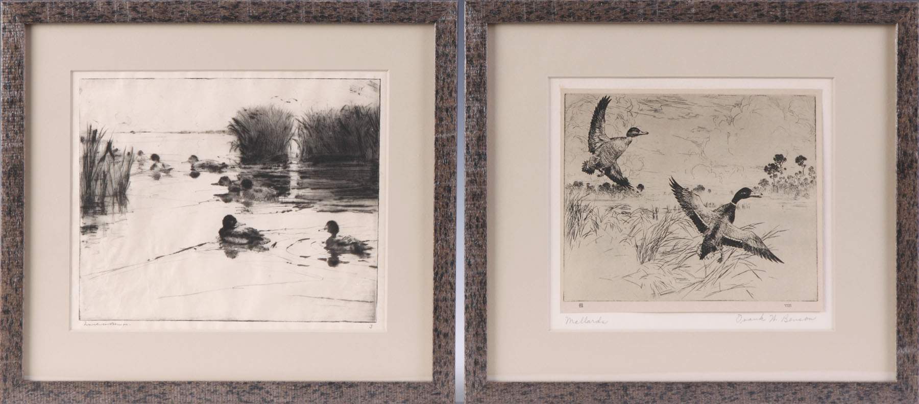 2 Frank W. Benson (American 1862-1951) Etchings | Cottone Auctions