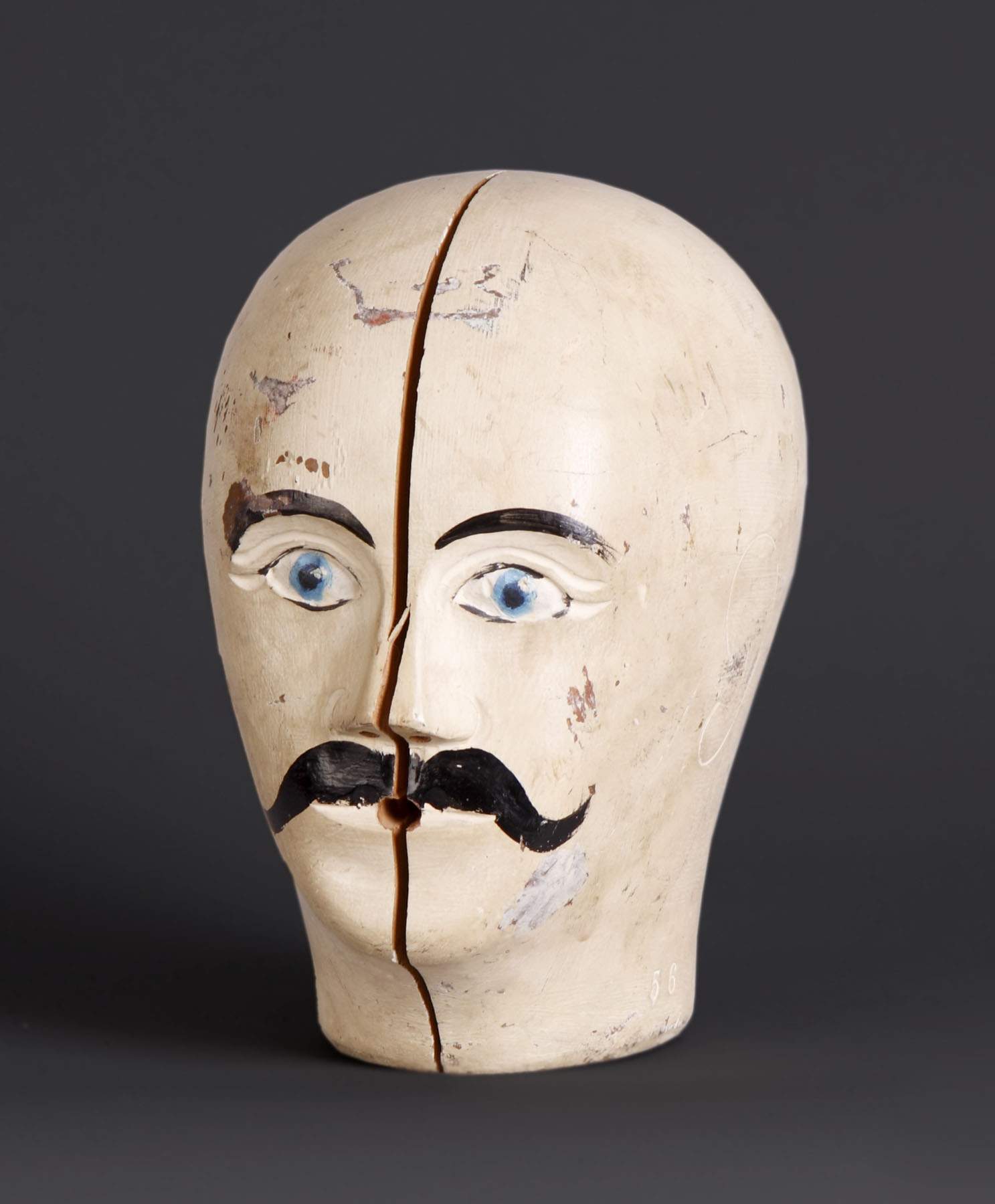 Folk Art Carved & Painted Head | Cottone Auctions