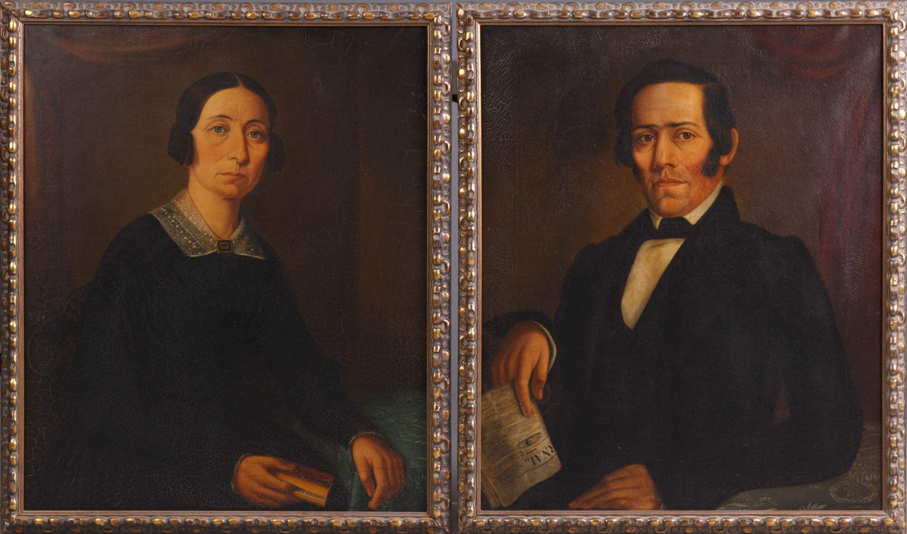 Henry Walton (American, 1804-1865) Two Portraits | Cottone Auctions