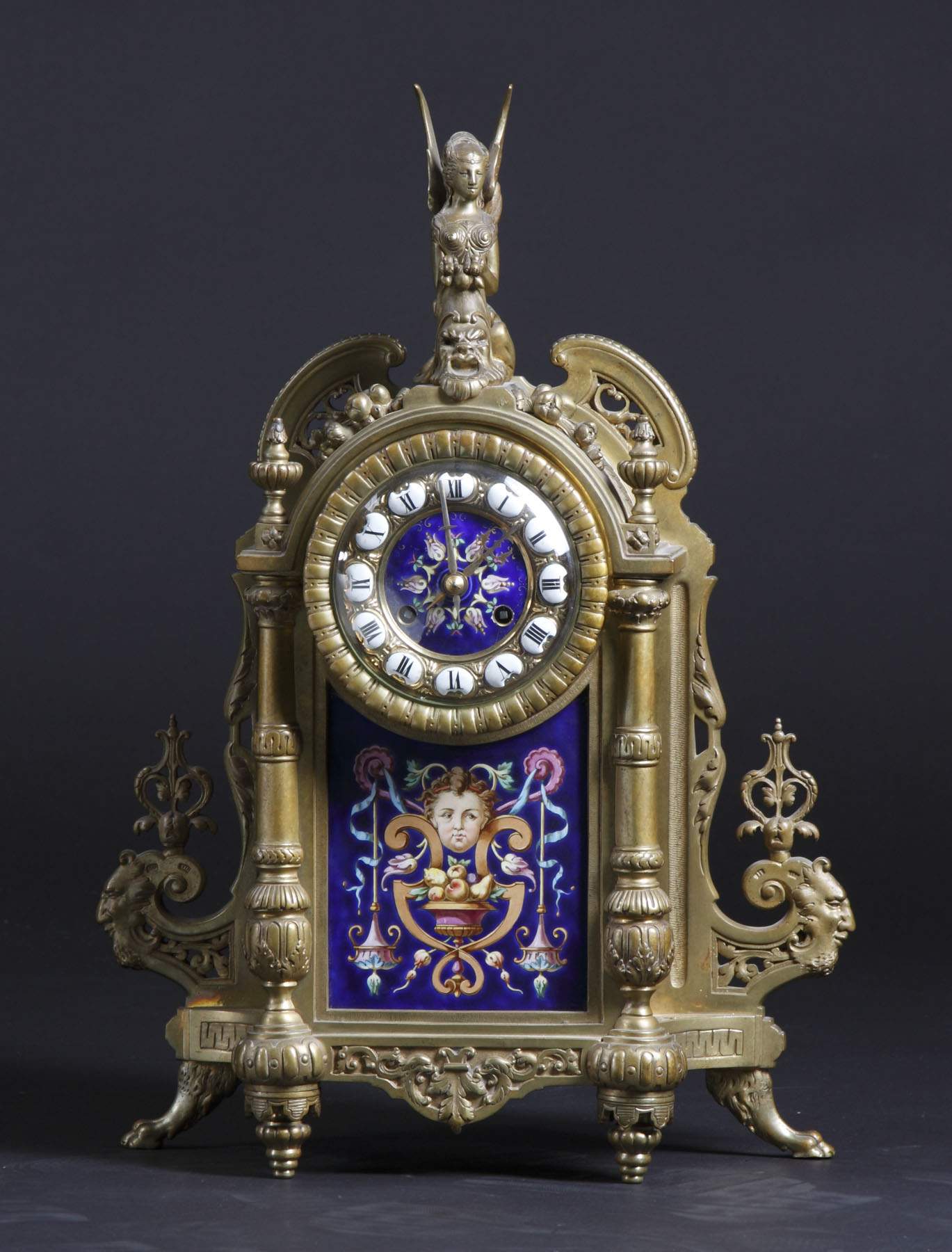 Tiffany & Co. Bronze & Enameled Clock | Cottone Auctions